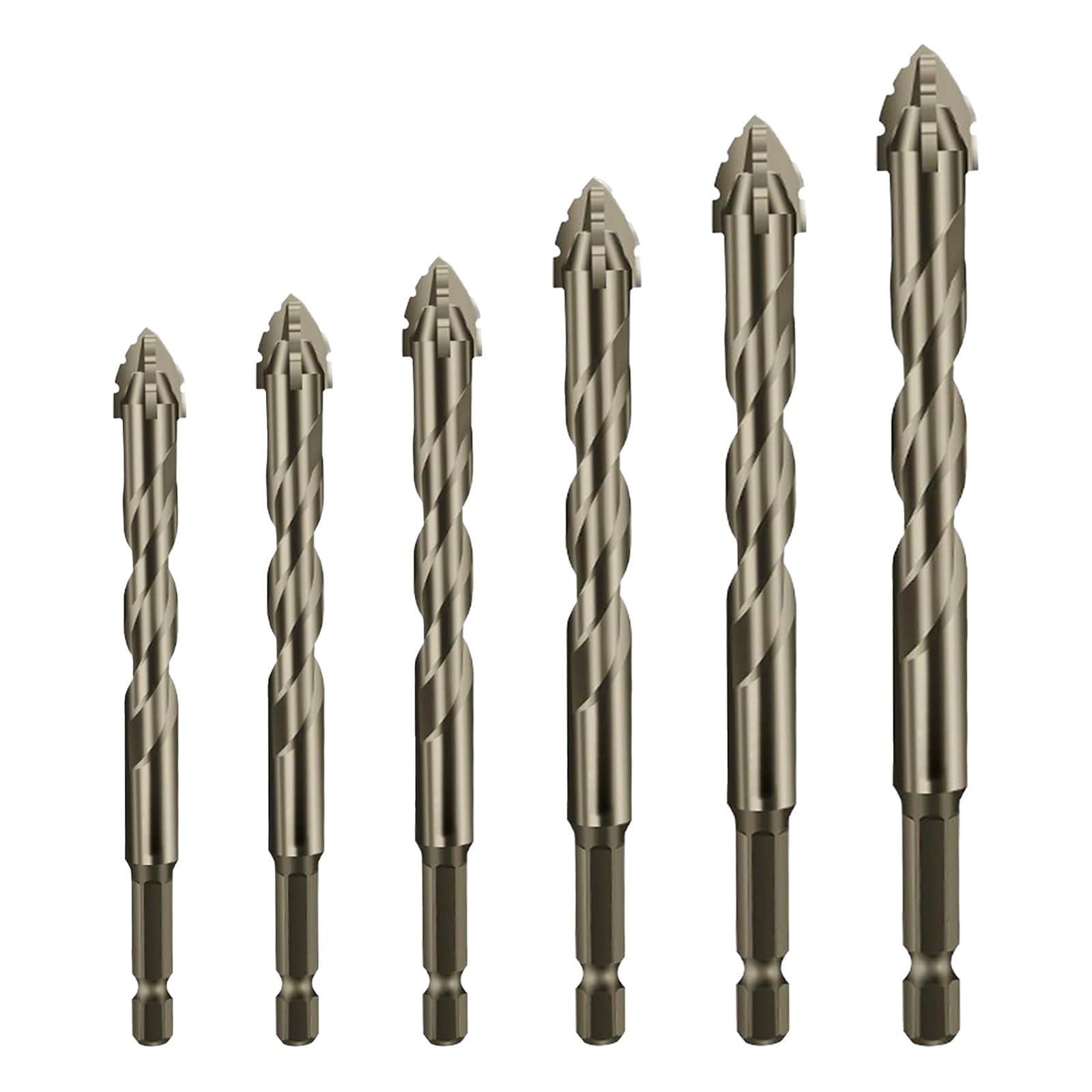 JWDX, 6x Drill Bit New Four Flute Sawtooth Eccentric Drill Bit Four ...