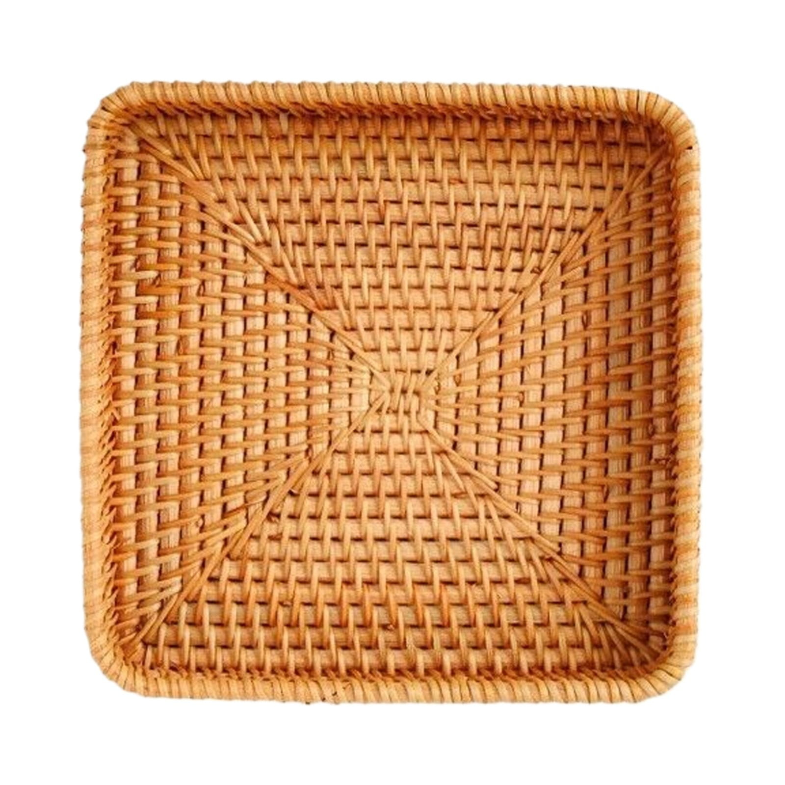 JWDX Baking Trays and Trays Clearance, Rattan Serving Tray Rectangular ...