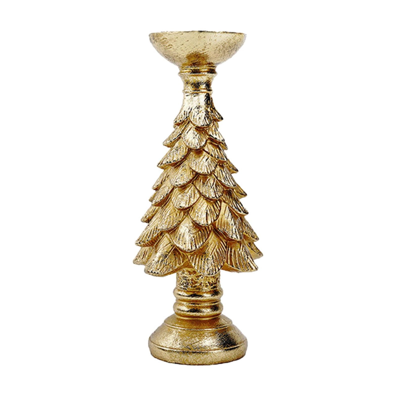 JWDX Candlestick, Christmas Tree Candle Holder Gold Large, Christmas ...