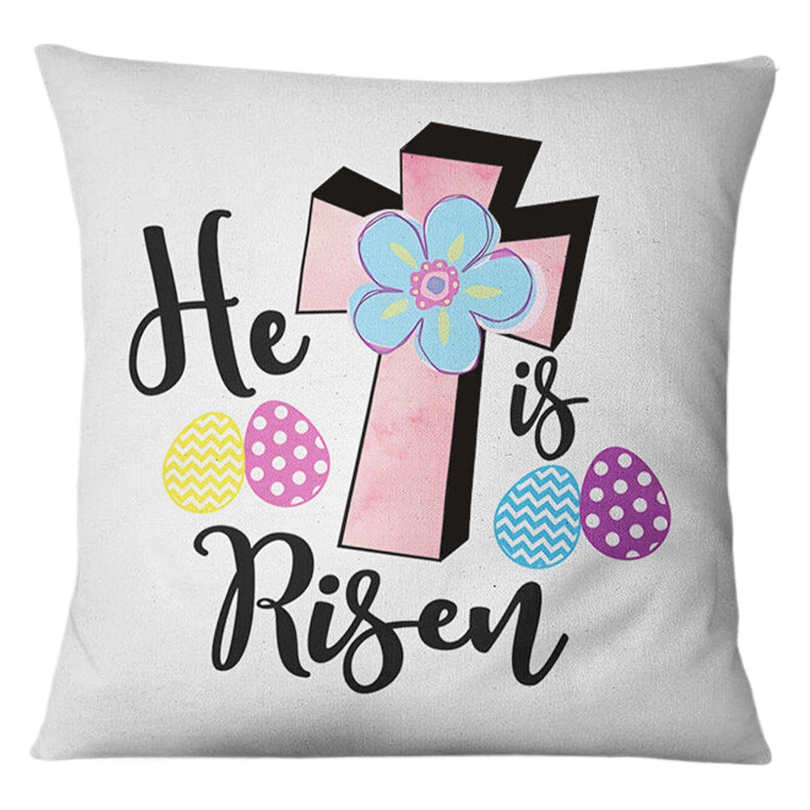 JWDX Pillow Case Clearance, Easter Pillow Covers 18 X 18 Inch Easter Bunny Egg Floral Prints ...