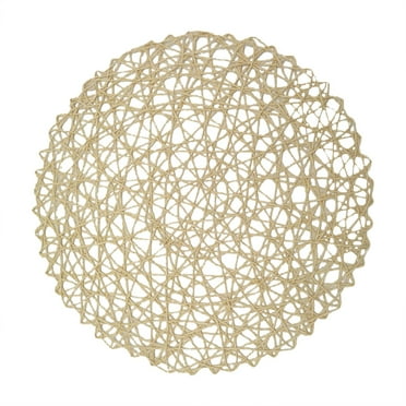 SPRING PARK Round Paper Fiber Woven Place Mats/Dining Mat/Decoration ...