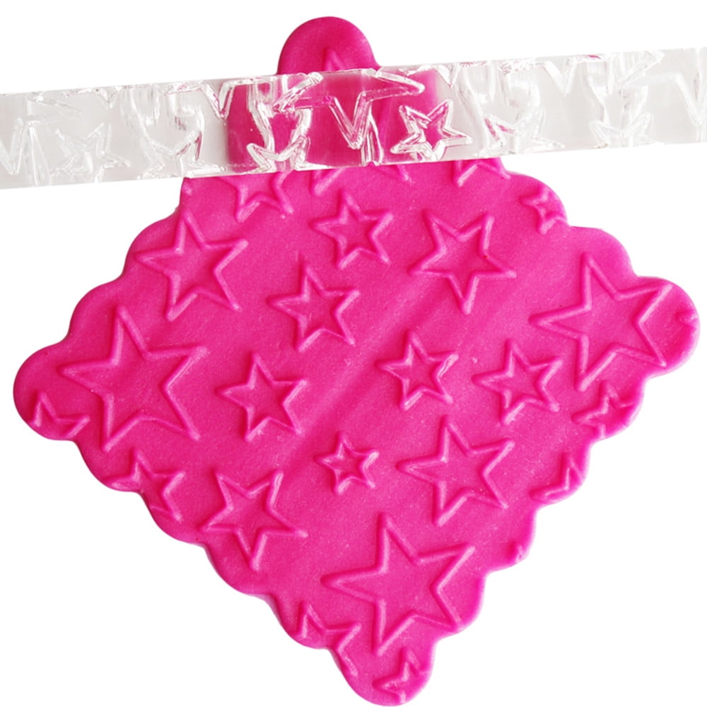 JWDX Rolling Pin Clearance! Embossing Acrylic Rolling Pin Fondant Sugar ...