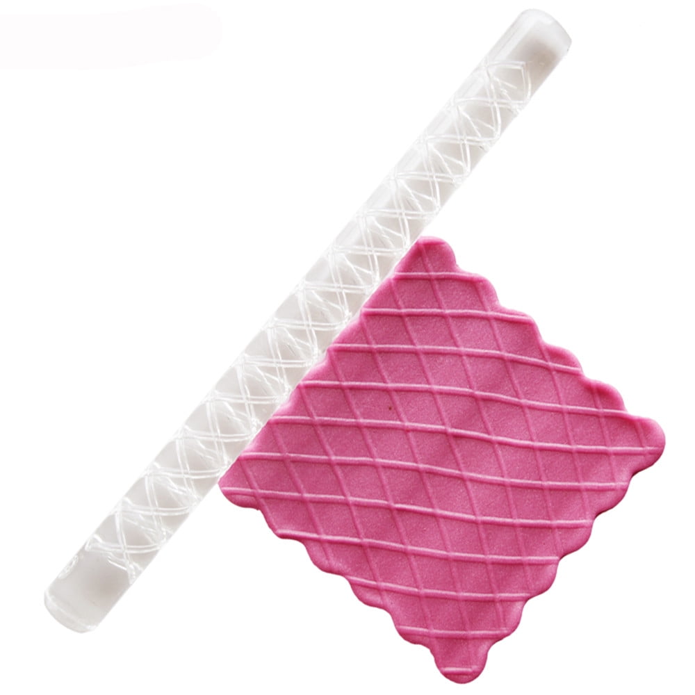 JWDX Rolling Pin Clearance! Embossing Acrylic Rolling Pin Fondant Sugar ...