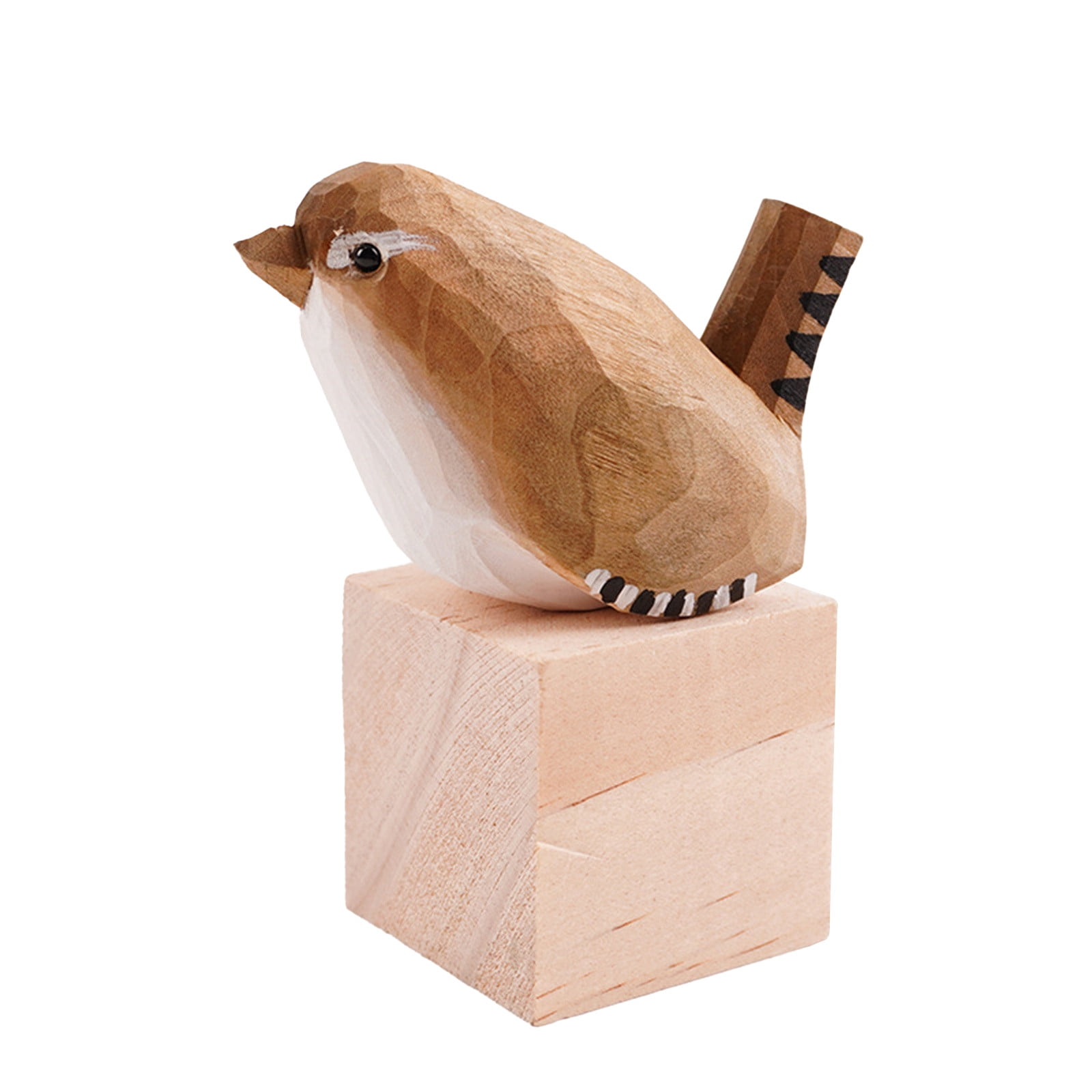 JWDX Sculpture Clearance Bird Figurine - Small Wood Bird Statue Art ...