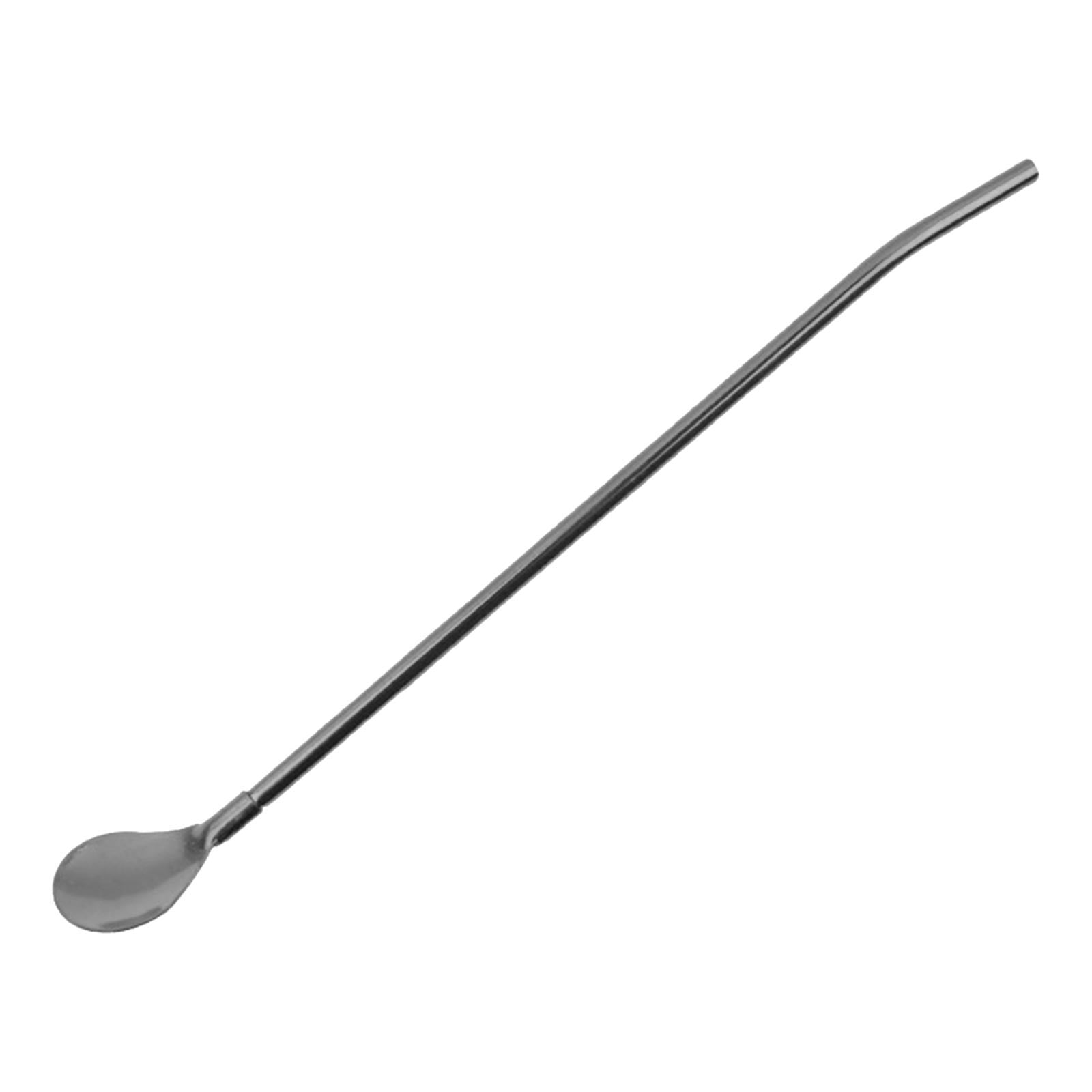 JWDX Straw Clearance! 304 Stainless Steel Straw Spoon Integrated Dual ...