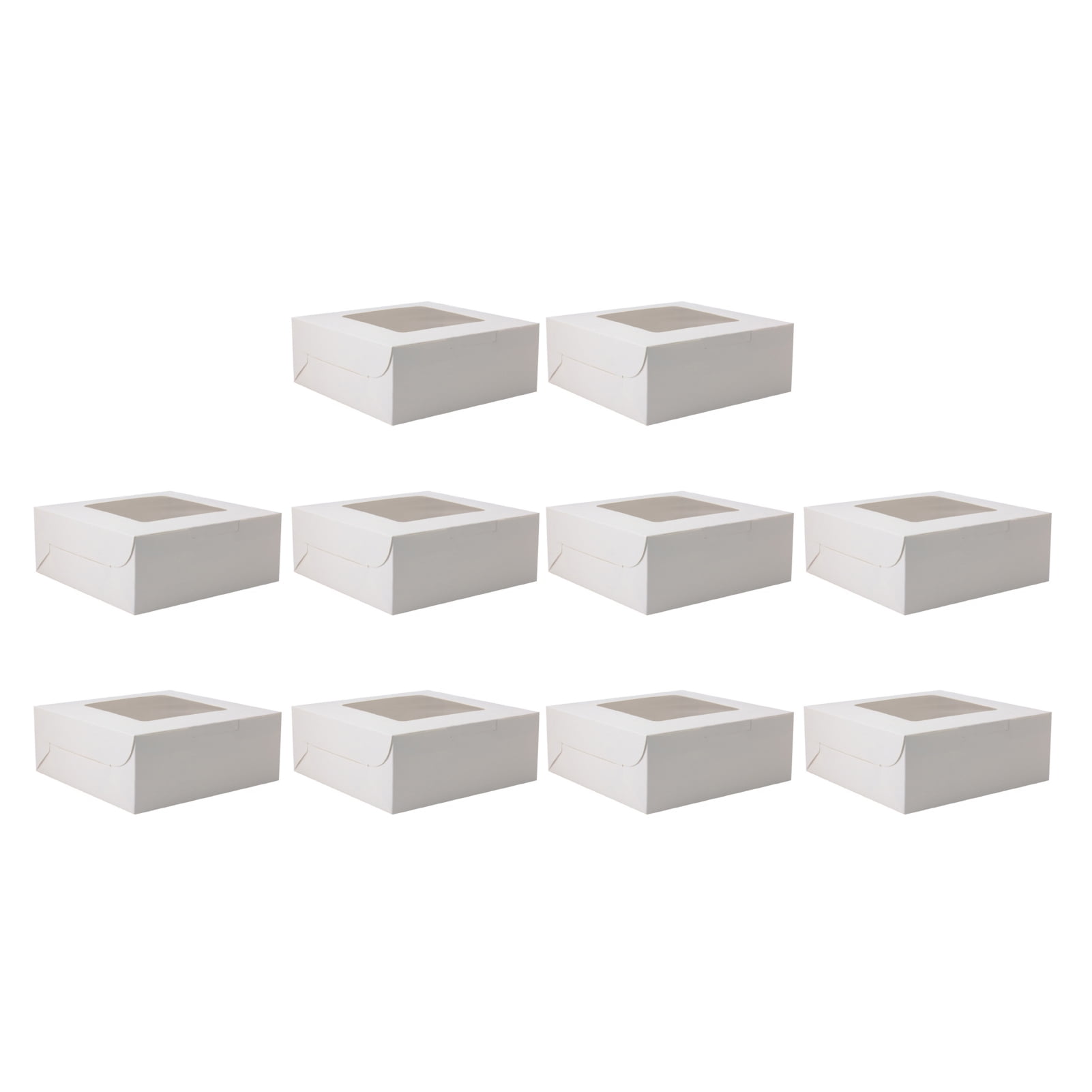 JWF Mall 10Pcs Bakery Boxes Food-Grade BPA Free Non-sticky Window ...