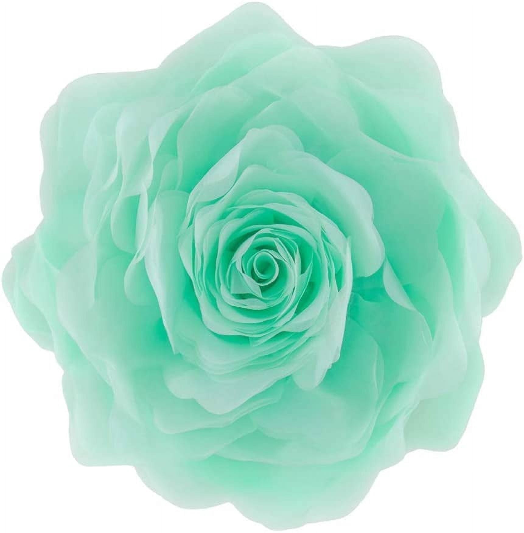 JWH 3D Decorative Soft Round Gauze Rose Flower Throw Pillows for Sofa ...