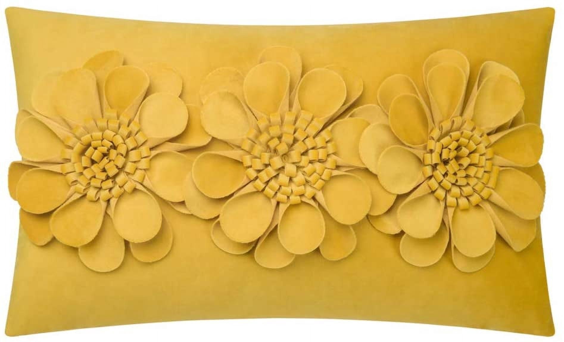 JWH 3D Handmade Decorative Spring Flower Accent Throw Pillow Cases for ...