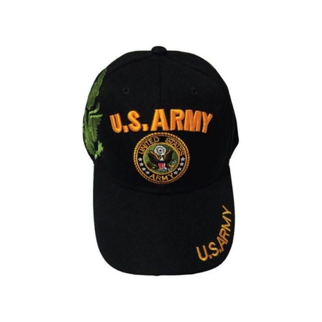 JWM 8135 US Army Logo Baseball Cap Black - pack of 6 - Walmart.com