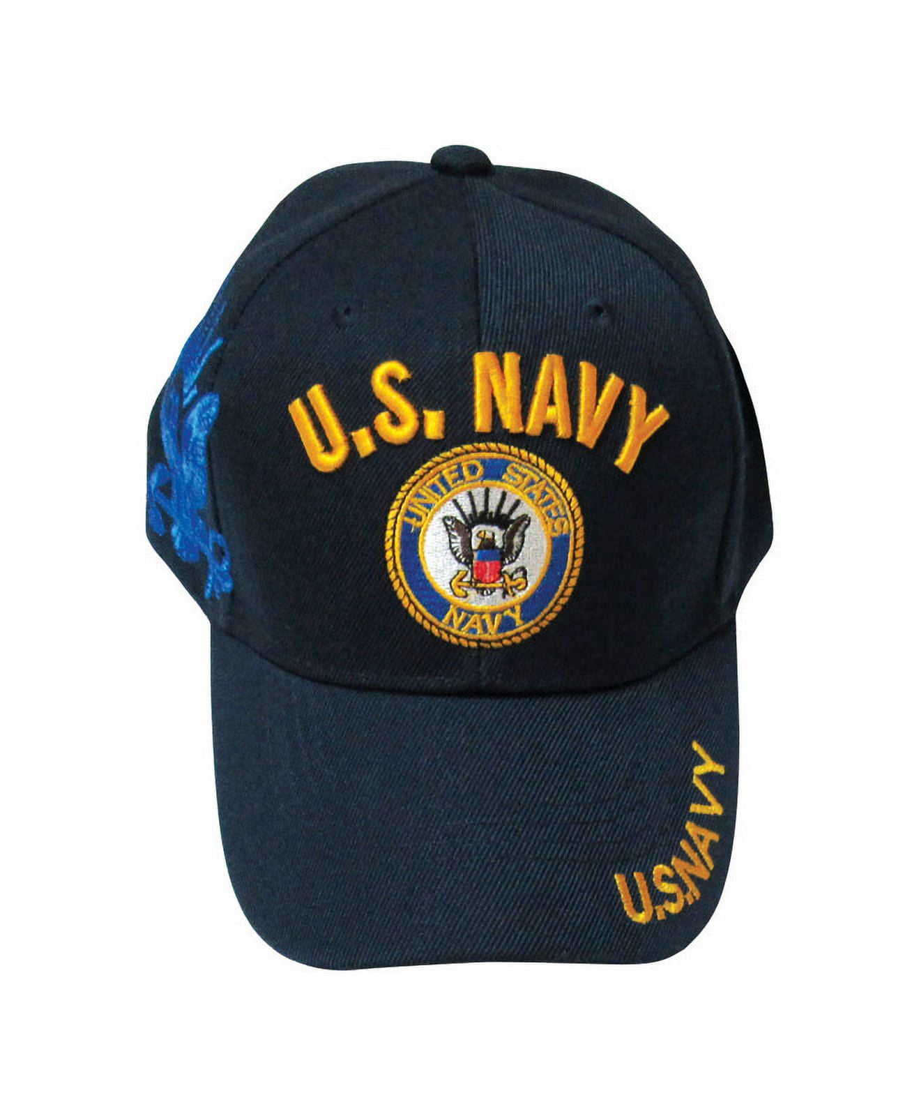 JWM U.S. Navy Logo Baseball Cap Navy Blue One Size Fits All - Walmart.com