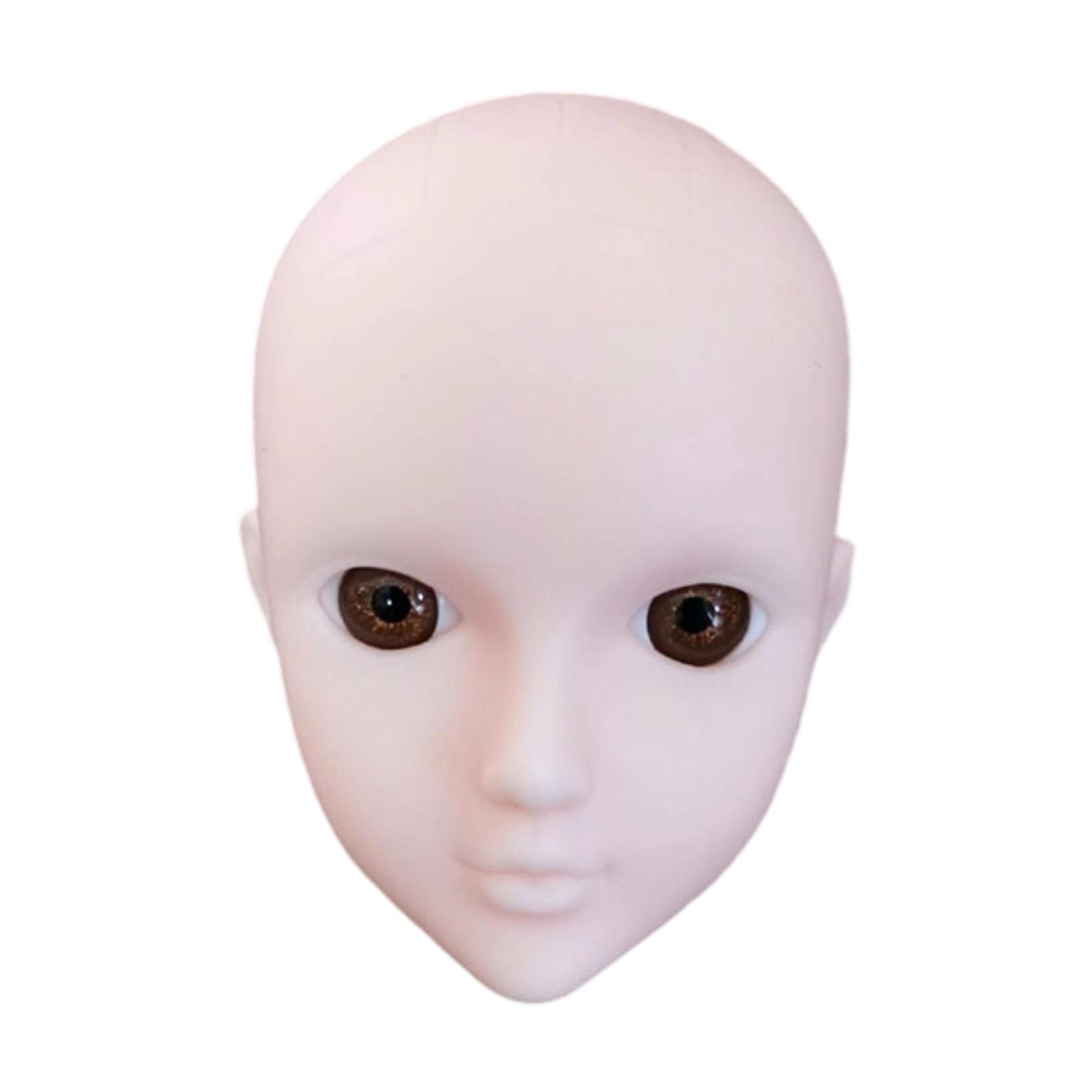 JWQFBC 1/6 Doll Head Make up Training DIY No Hair Makeup-free 10.5cm ...