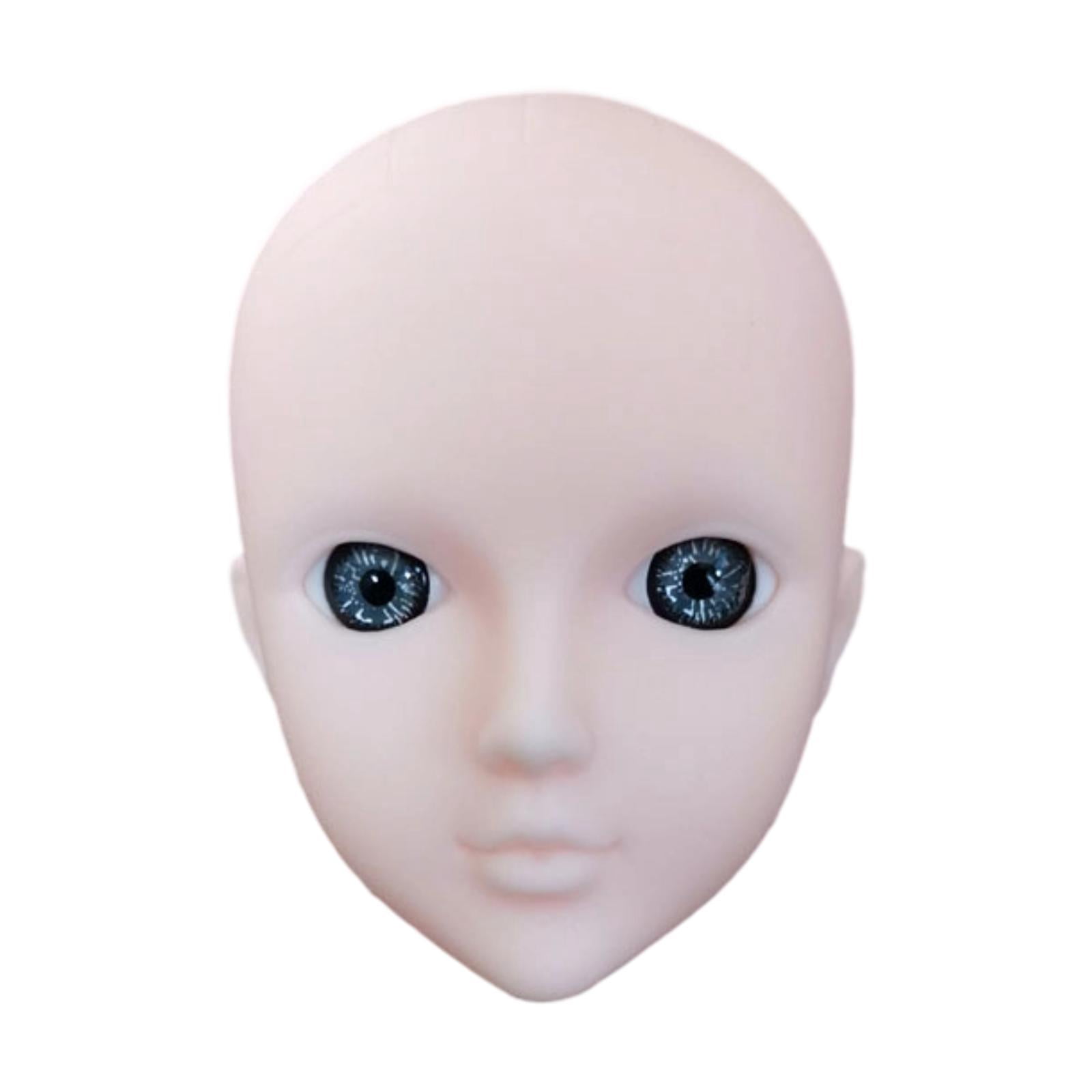 JWQFBC 1/6 Doll Head Make up Training DIY No Hair Makeup-free 10.5cm ...