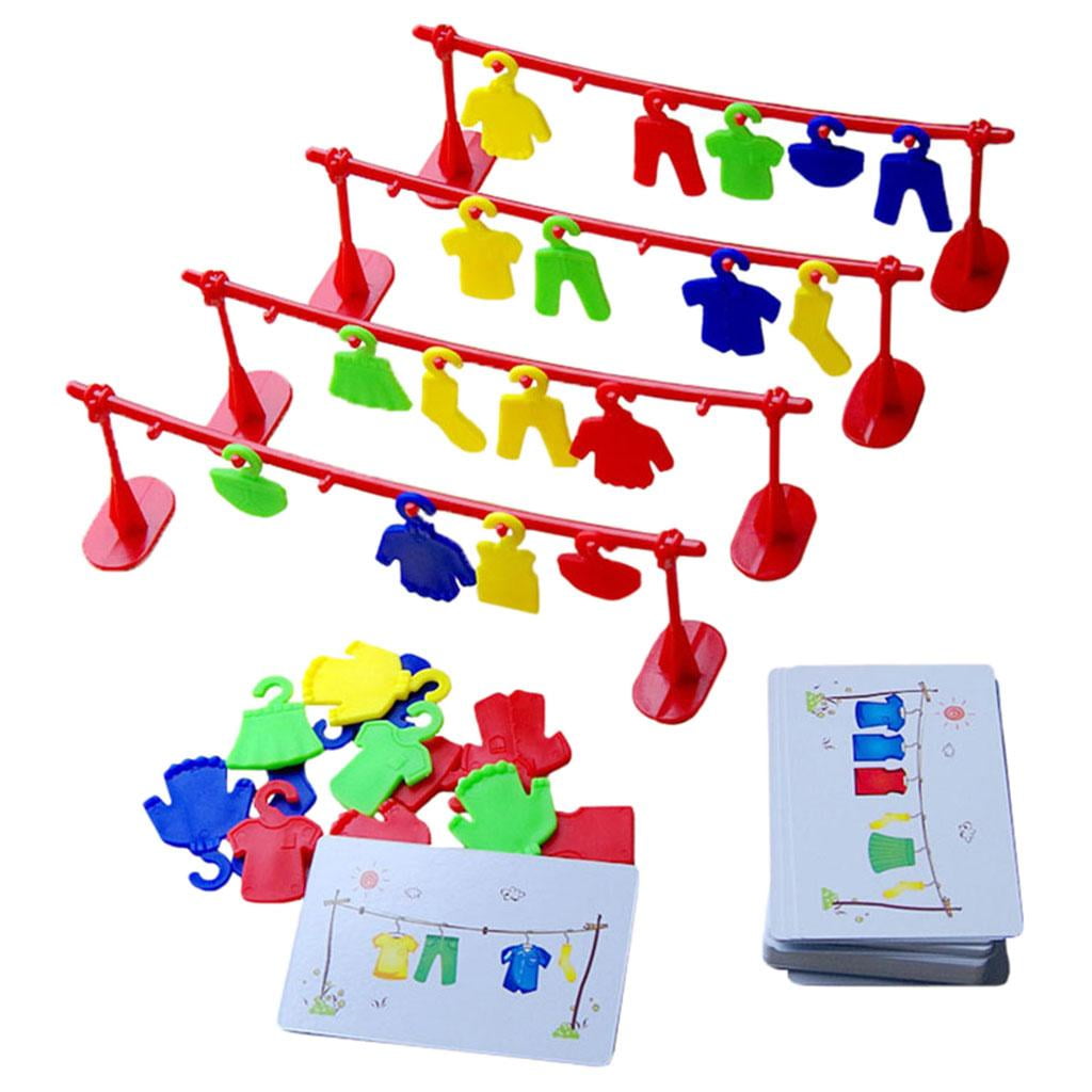 JWQFBC 154/Set Hanging Drying Clothes Sorting Game Pretend Play ...