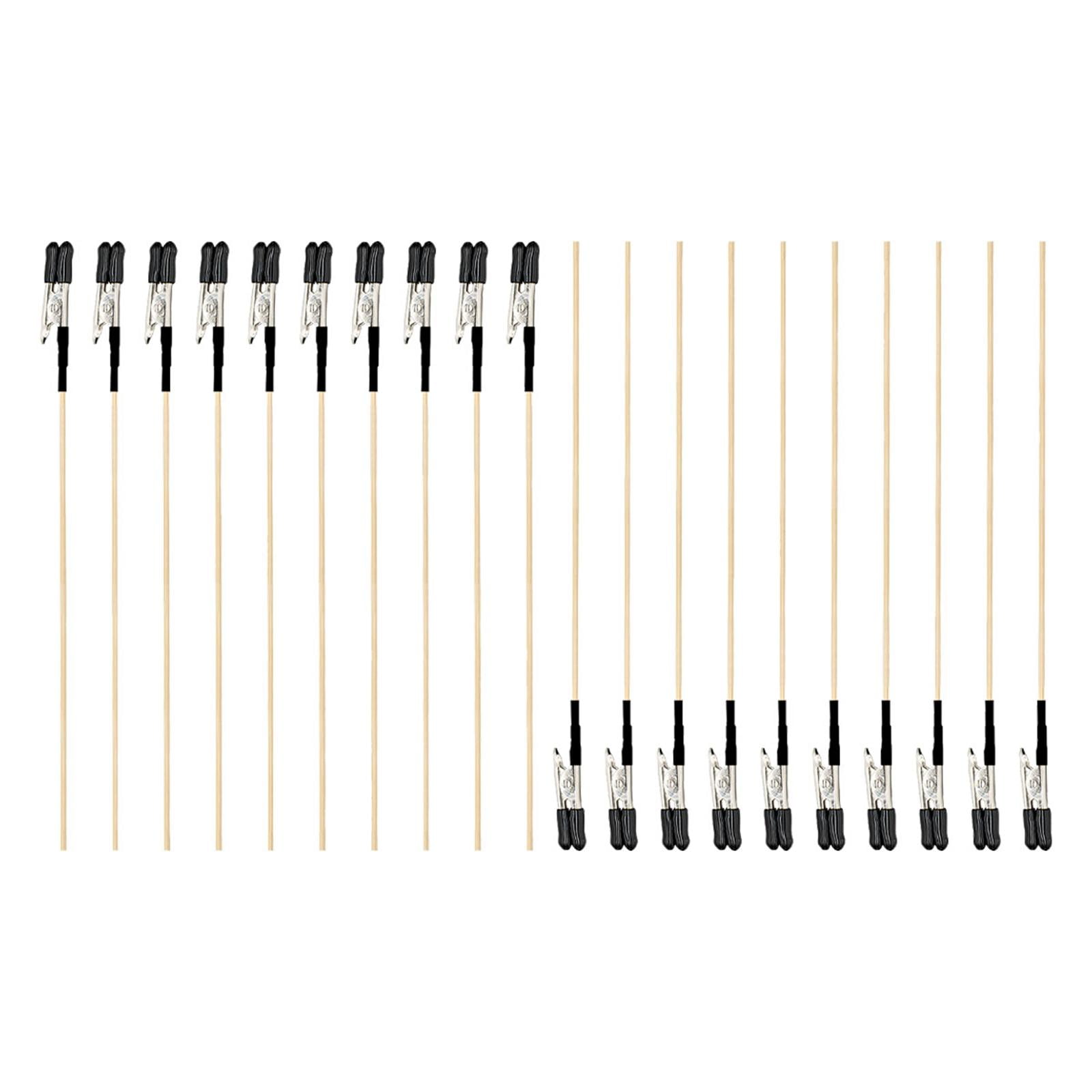 JWQFBC 20 Pieces Alligator Clip Sticks DIY Alligator Clamp Sturdy ...