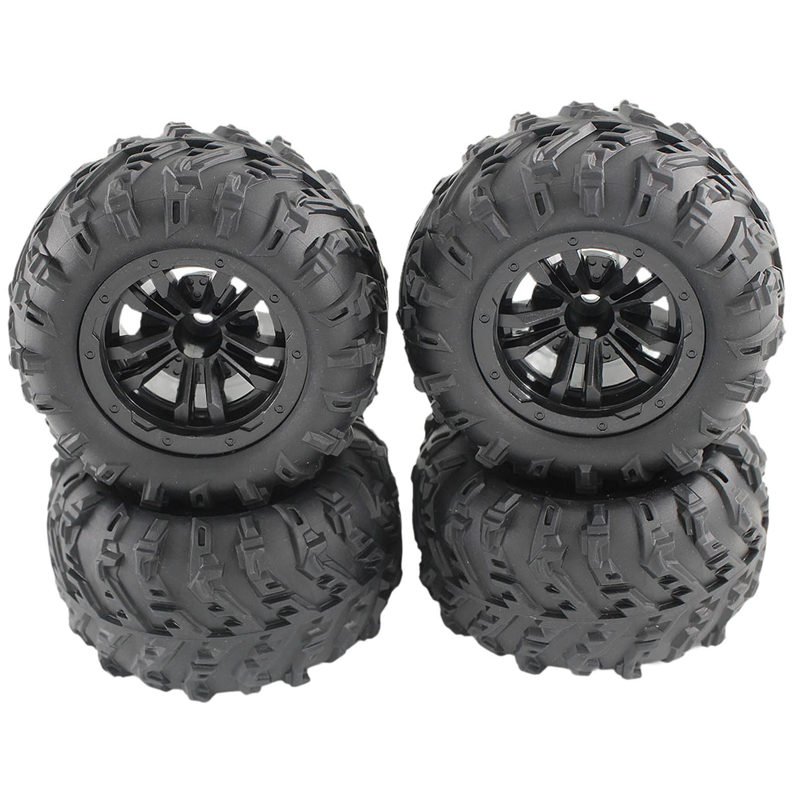JWQFBC 4 Pieces RC Car Rubber Tires Wheel Tires Set Good Grip Spare ...