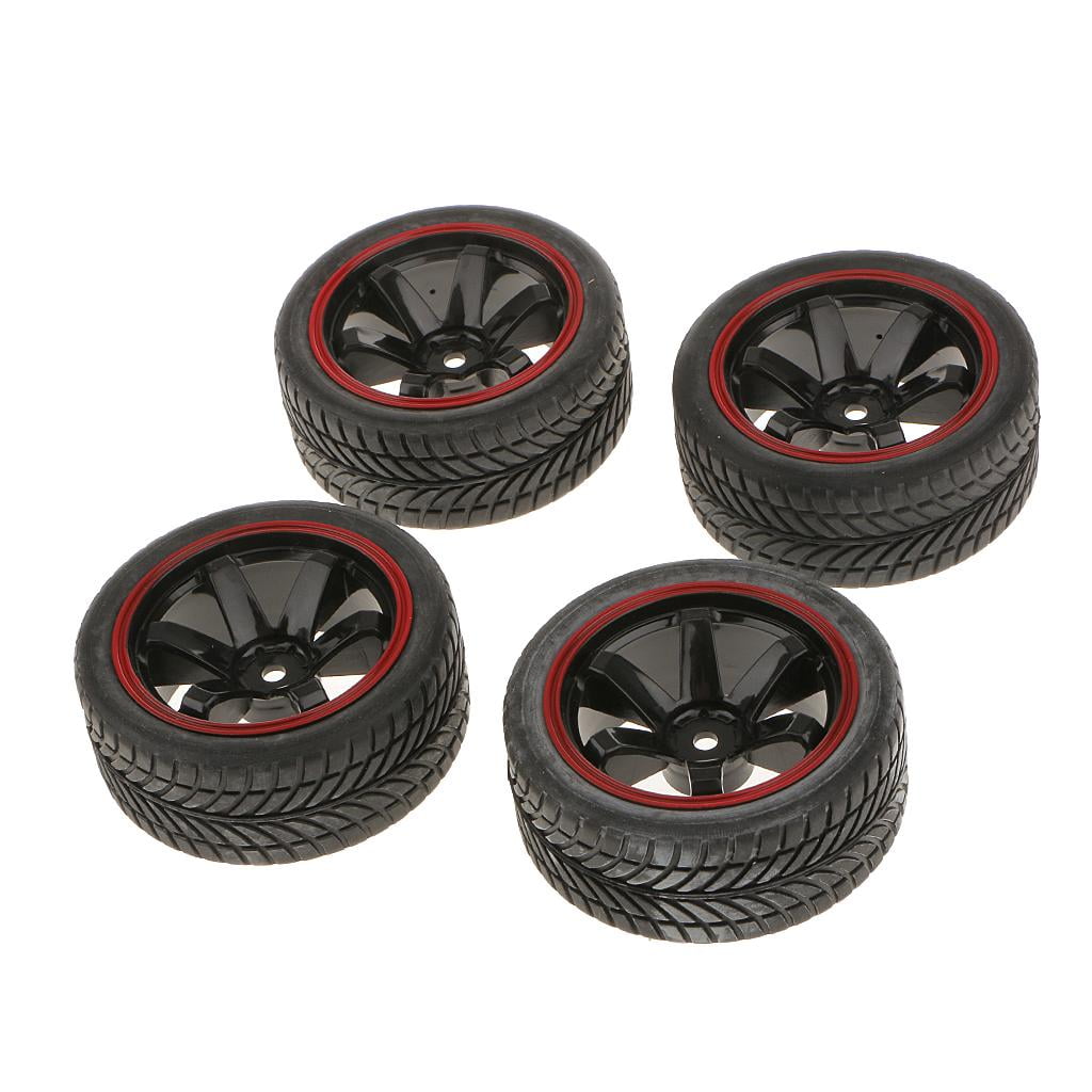 JWQFBC 4 Pieces / Set Rall Tires, Rubber Tires And Rims, Plastic Wheel ...
