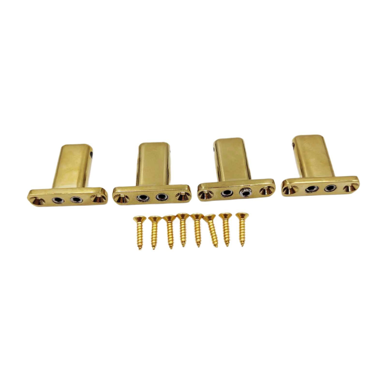 JWQFBC 4 String Electric Guitar Nut Locking Bridge with Mounting Screw ...