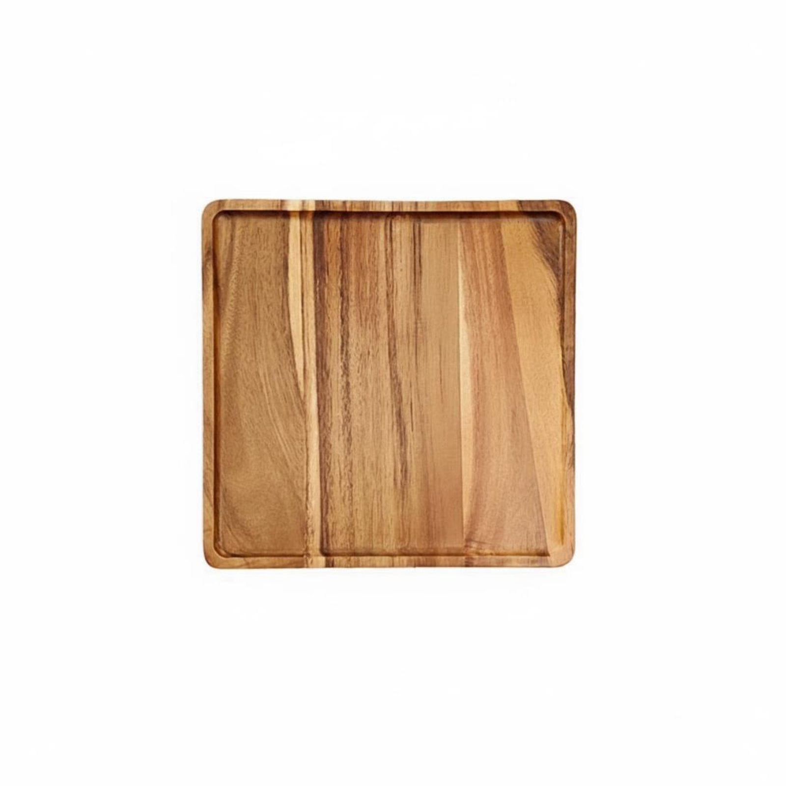 JWQFBC Acacia Wood Serving Plate Versatile Square Wooden Tray Smooth ...