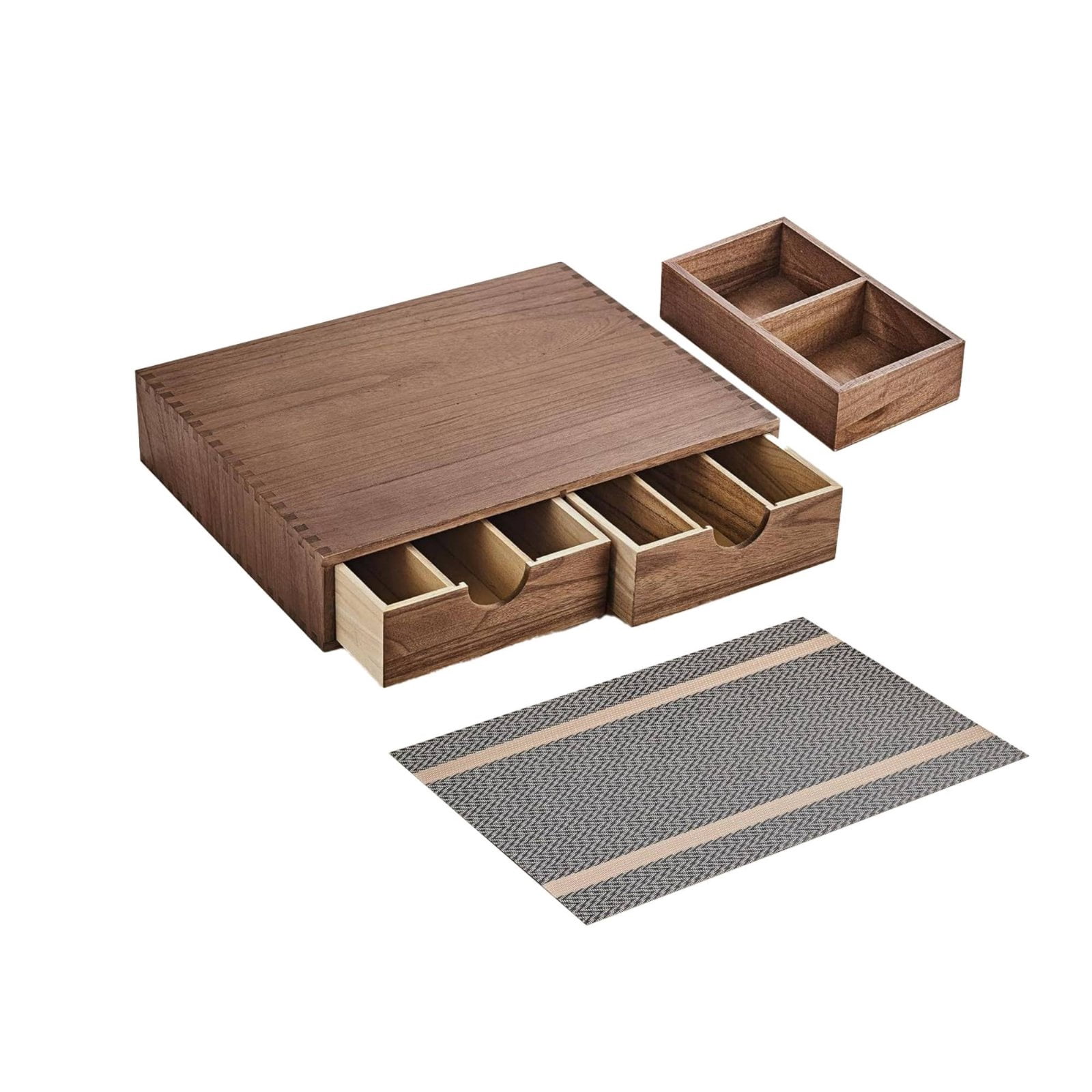 JWQFBC Coffee Pod Drawer Wood 30 Pod Organizer Desktop Tidy Coffee ...