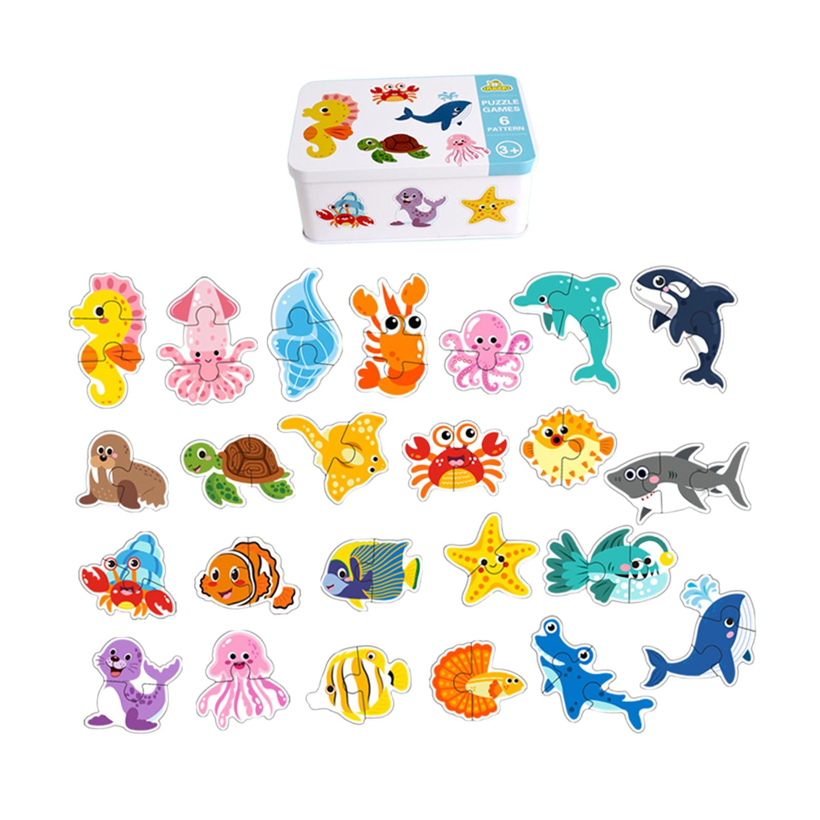 JWQFBC Early Education Matching Cartoon Puzzles Early Learning ...