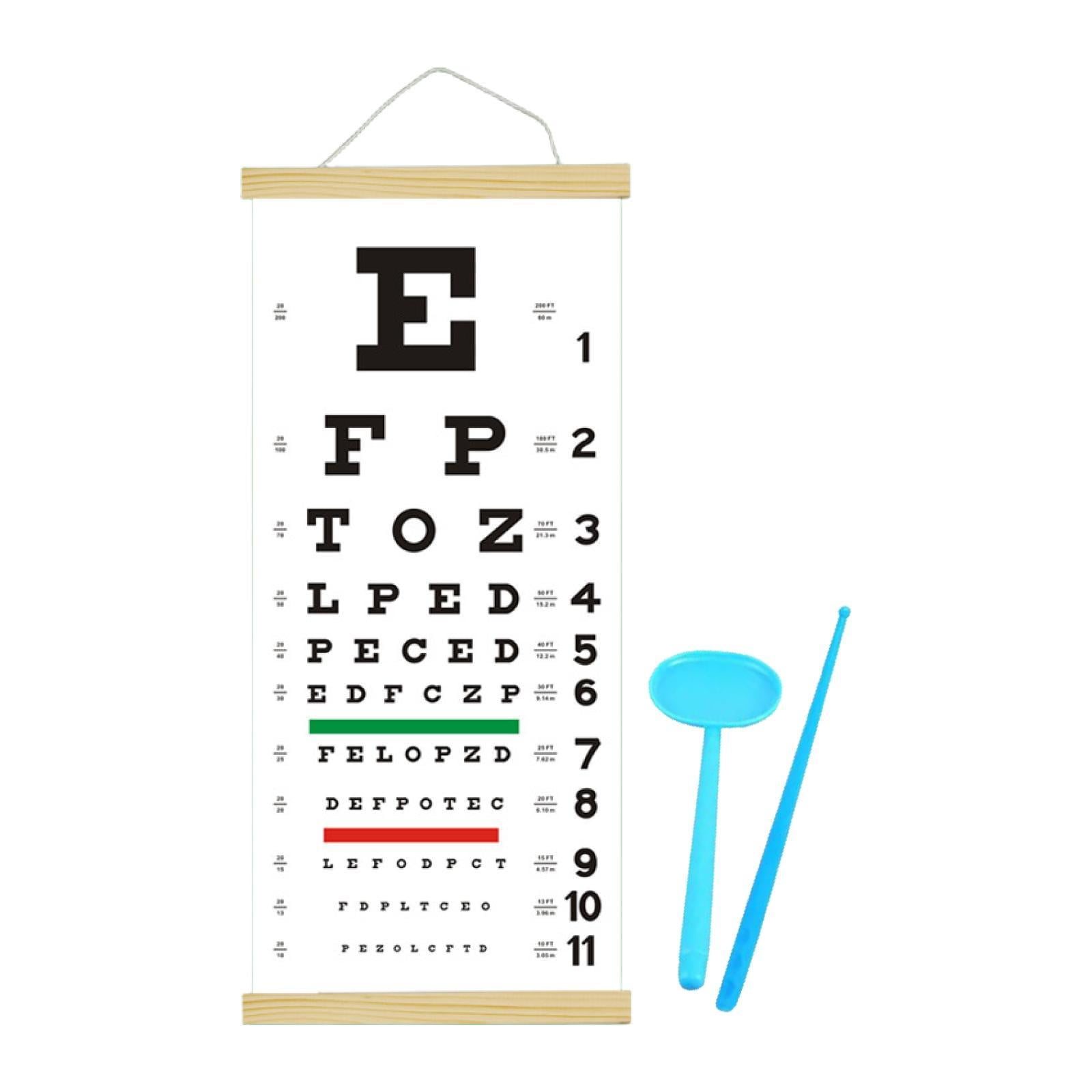 JWQFBC Eye Chart Low Vision Test Chart Wall Decor PVC Decorative Gift ...