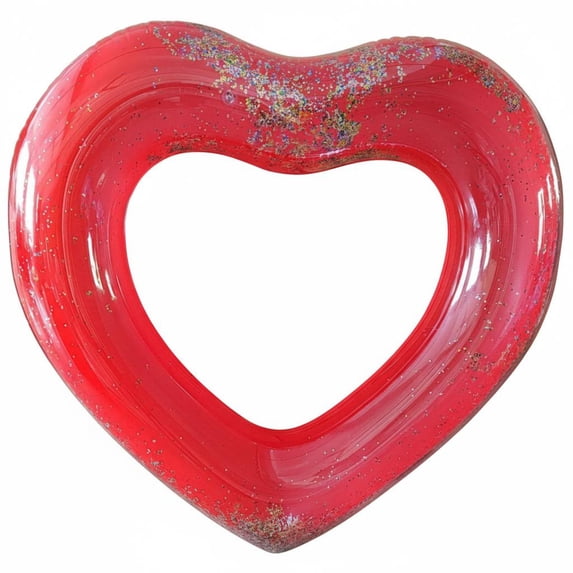 JWQFBC Inflatable Heart Easy to Inflate & Deflate Heart Shaped Swim ...