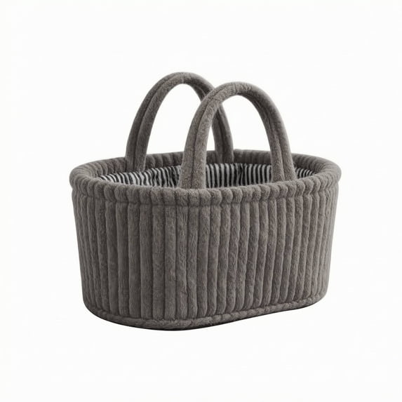 JWQFBC Oval Rope Basket Handheld Rope Basket Ribbed for Desktop, Home ...