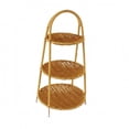JWQFBC Tiered Tiered Rattan Tray Rack Handmade Braided Wicker Storage ...