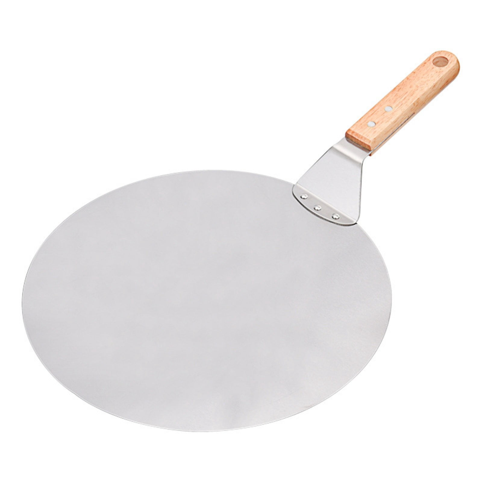JWQFBC Wood Handle Pizza Peel Stainless Steel Pizza Transfer Peel Rust ...