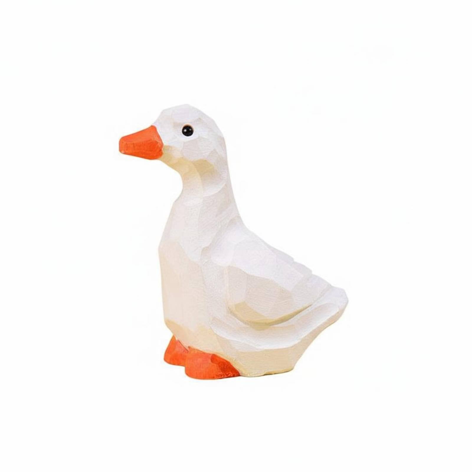 JWQFBC Wooden Duck Figurine Handmade Hand-Carved Duck Figurine Birthday ...