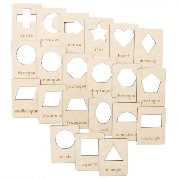 JWQFBC Wooden Shape Template Set Early Education Shape Template Set ...
