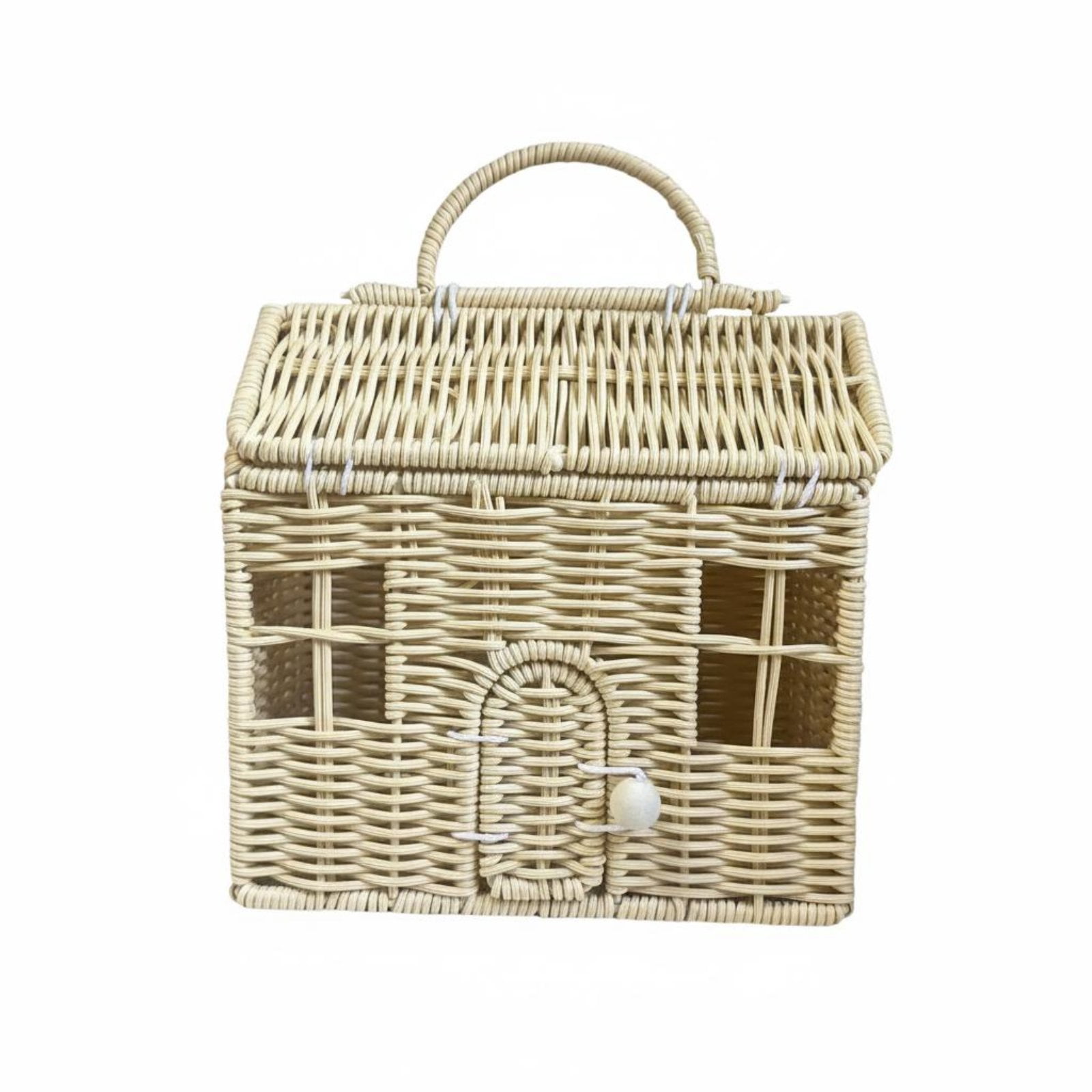 JWQFBC Woven Storage Basket Gift Box Portable Handmade Gift Hamper ...