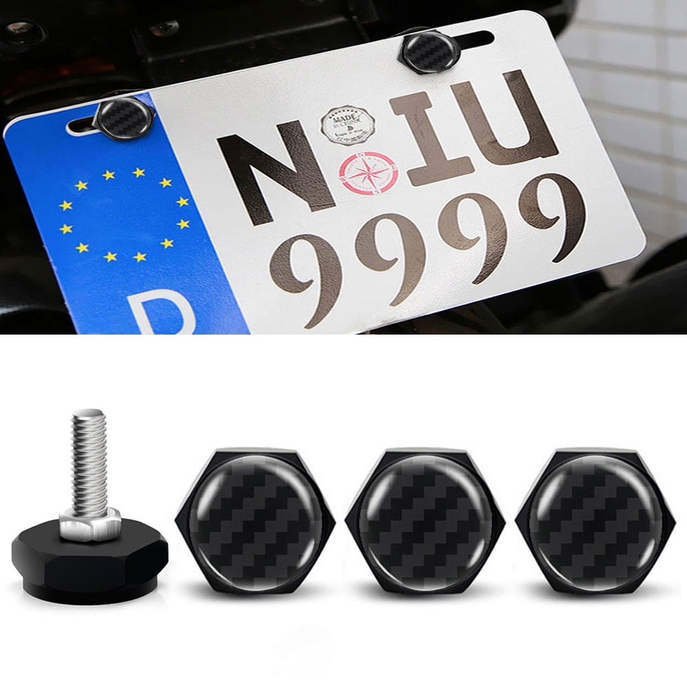 JWQI 4 PCS Universal DIY License Plate Bolts, License Plate Bolts ...