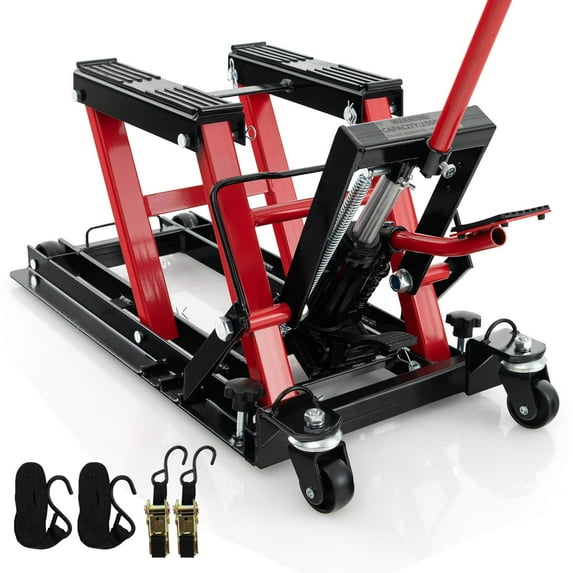 JWRWEF 1500 LBS Motorcycle Lift Jack, Hydraulic Motorcycle Hoist with ...