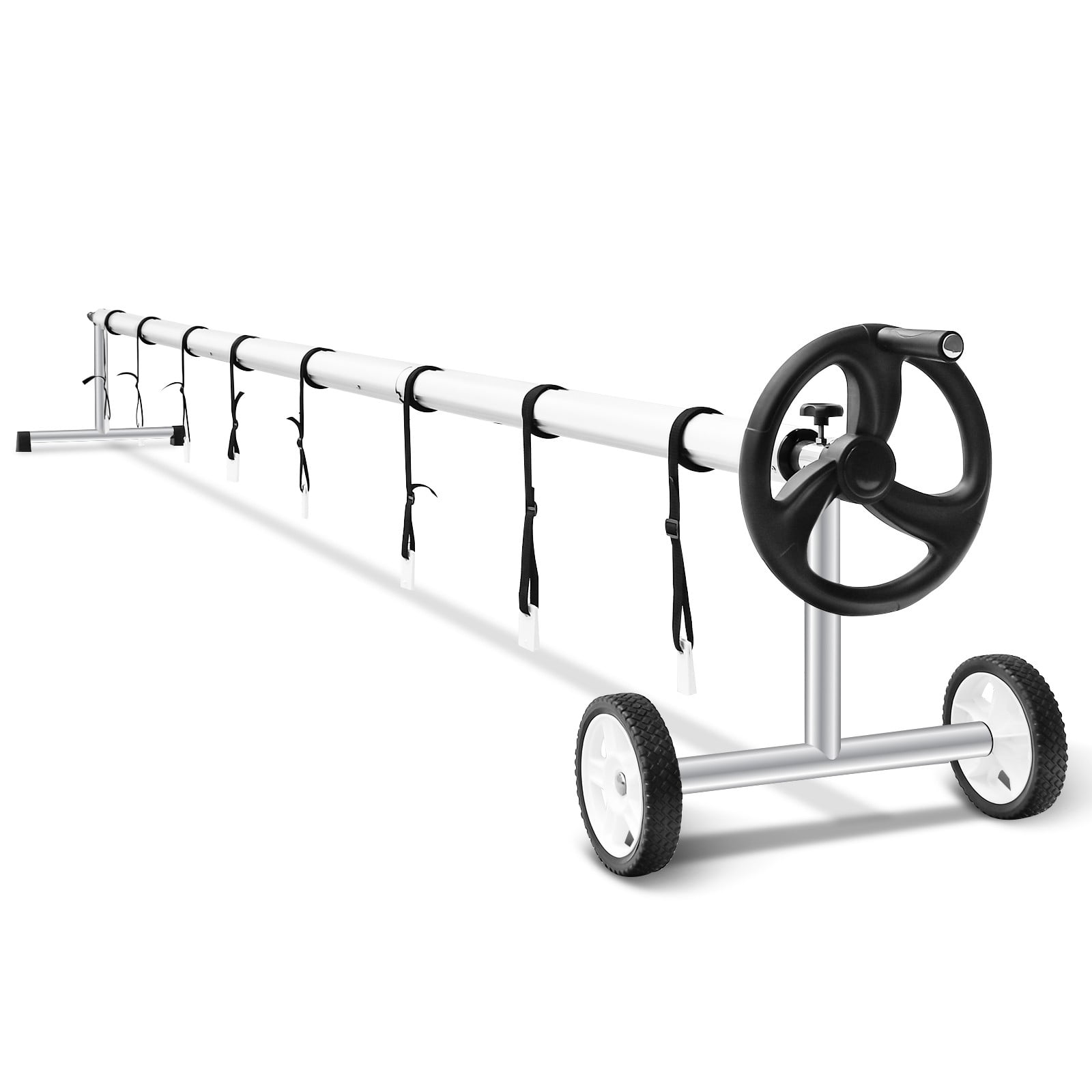 JWRWEF 18 Ft Pool Cover Reel Set, Aluminum In-Ground Swimming Pool ...