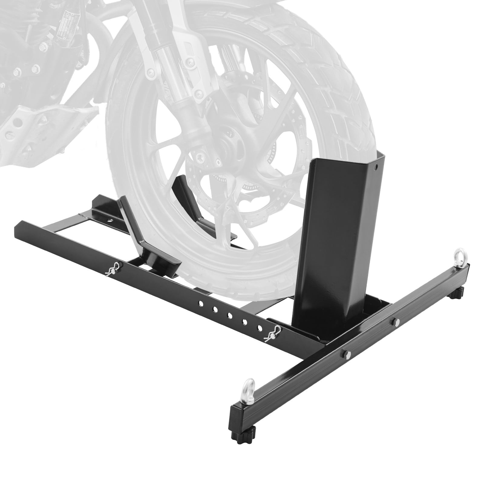 JWRWEF Motorcycle Wheel Chock Stand, Adjustable Front or Rear Tire ...