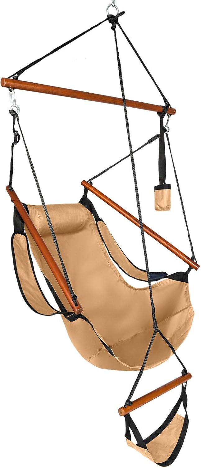 JWRWEF Outdoor Hanging Sky Chair, Air Deluxe Swing Seat, with Rope ...