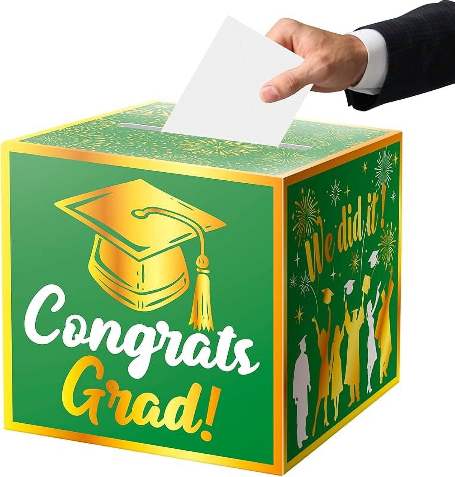 JWSCYSY Graduation Card Box Holder, Congrats Grad Foldable Cardboard ...