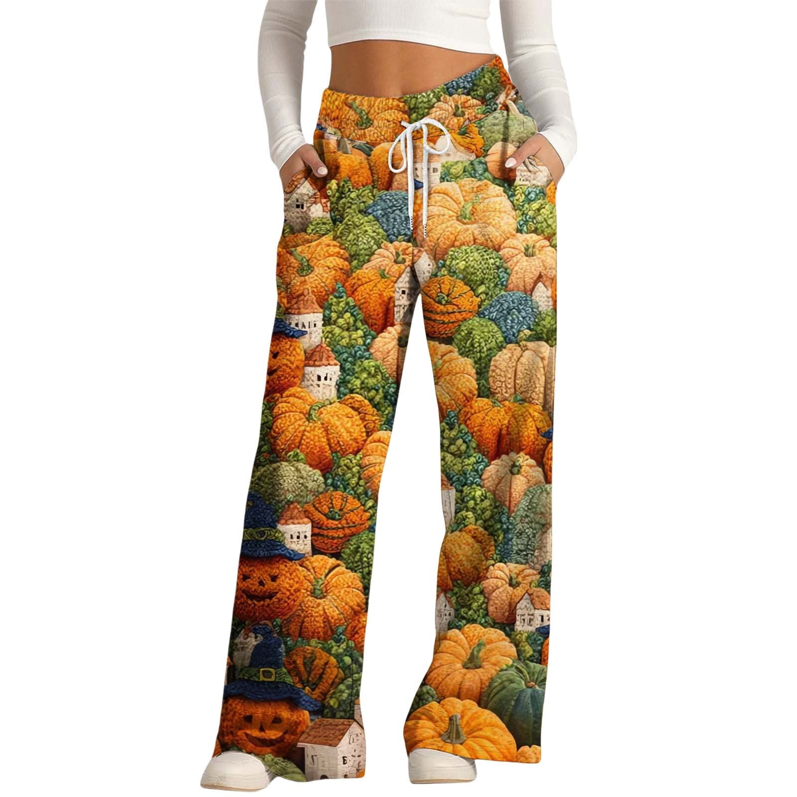 JWSVBF Scrub Pants for Women Halloween Pajamas with Pocket Business ...