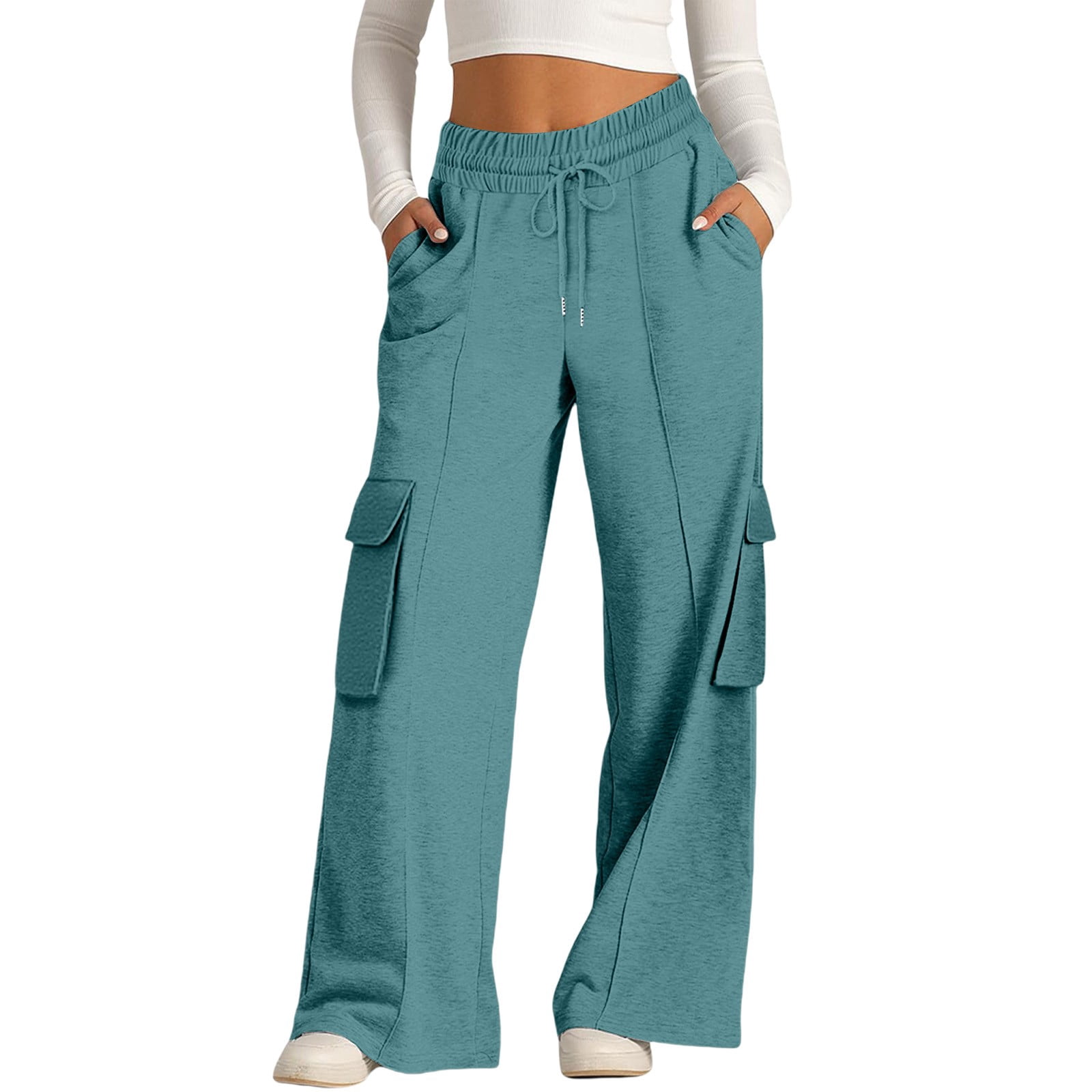JWSVBF Scrub Pants for Women Pajamas with Pocket Business Casual Lossen ...
