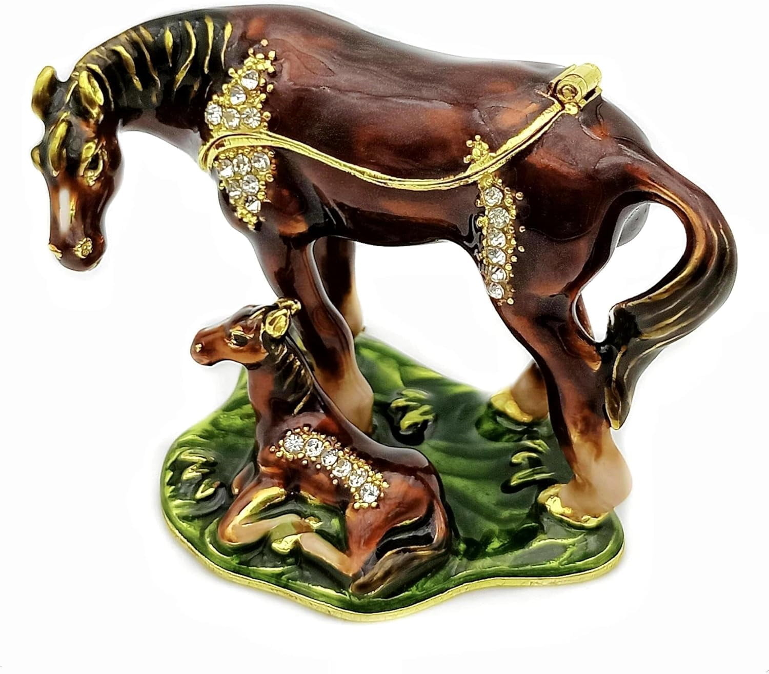 JWT Astyle Thoroughbred Horse Hinged Trinket Boxes with Crystals ...