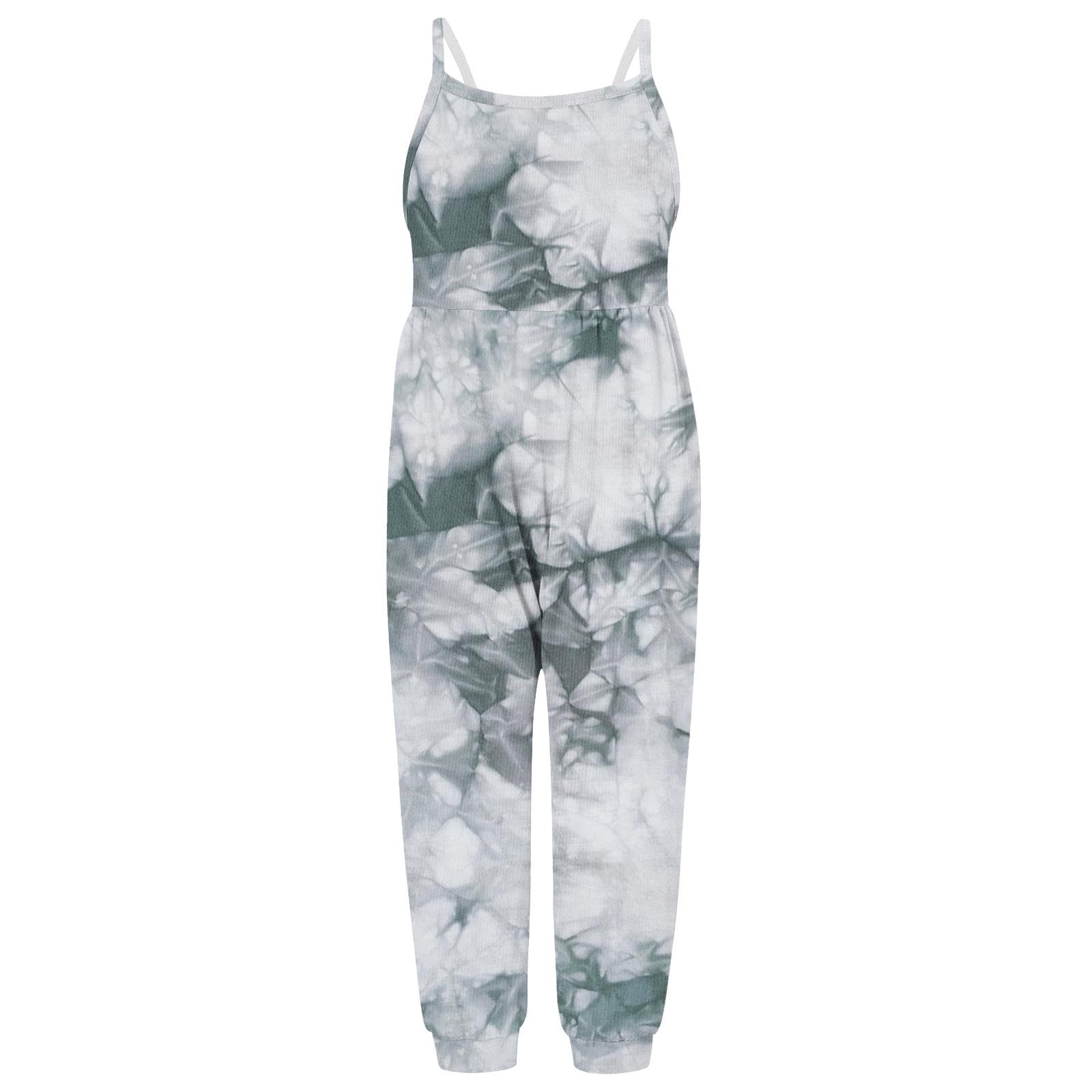 JWZUY ( 1-6 Years ) Toddler Girls Kids Tie Dye Jumpsuit Playsuit Strap ...