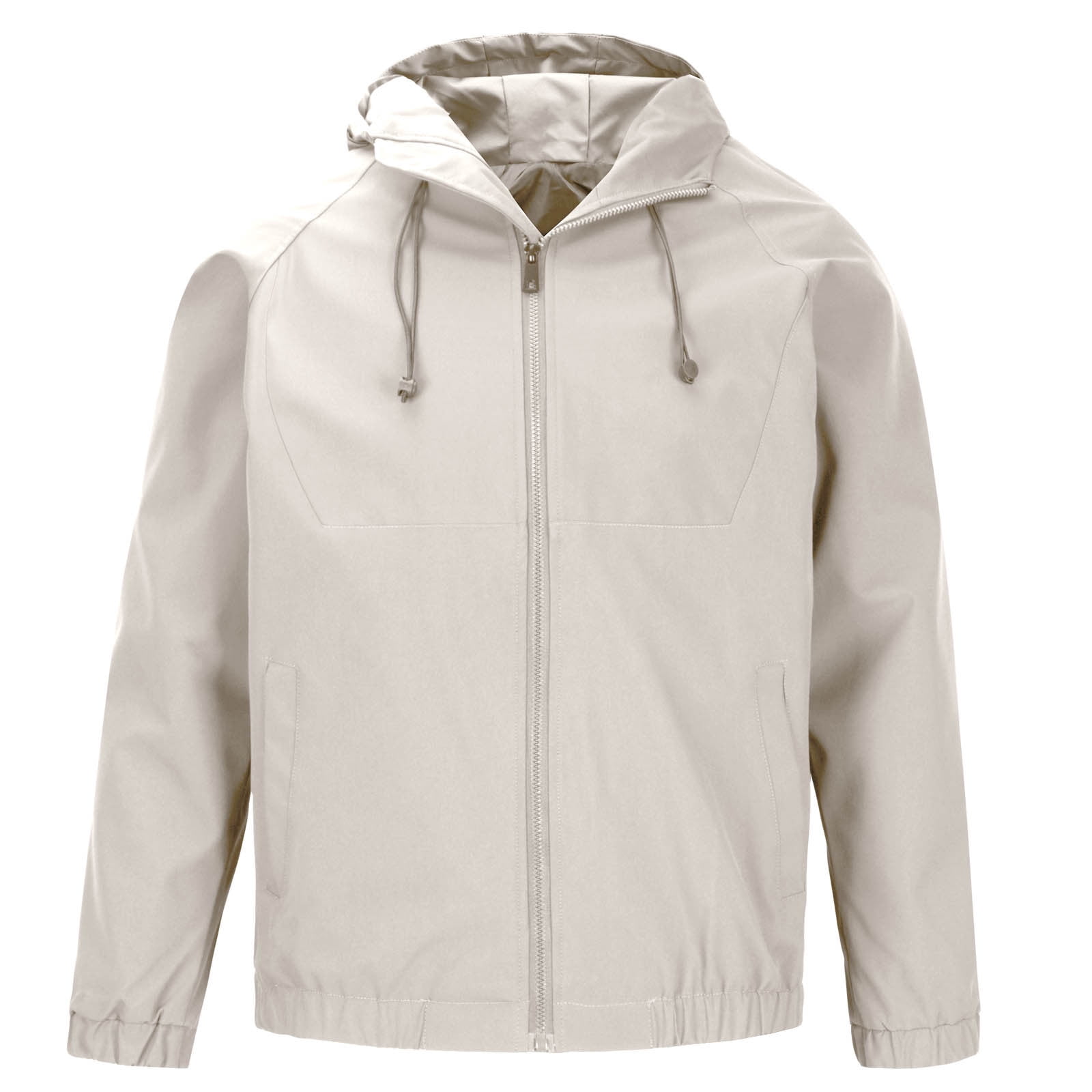 JWZUY Men's Color Blocked Sports Windbreaker Hooded Zipper Closure Side ...