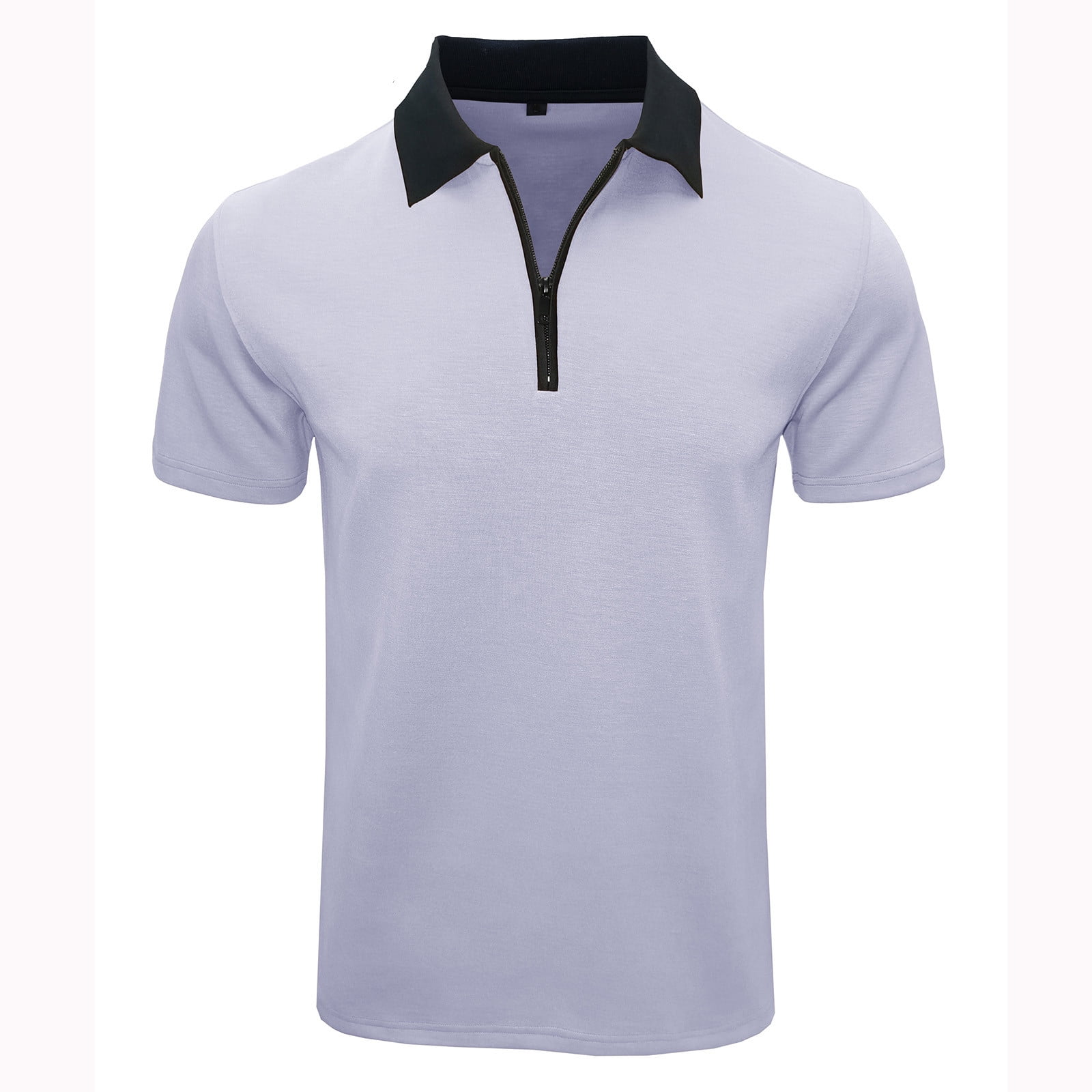 JWZUY Men's Henley Shirts Short Sleeve Casual Slim Fit Basic Half Zip T ...