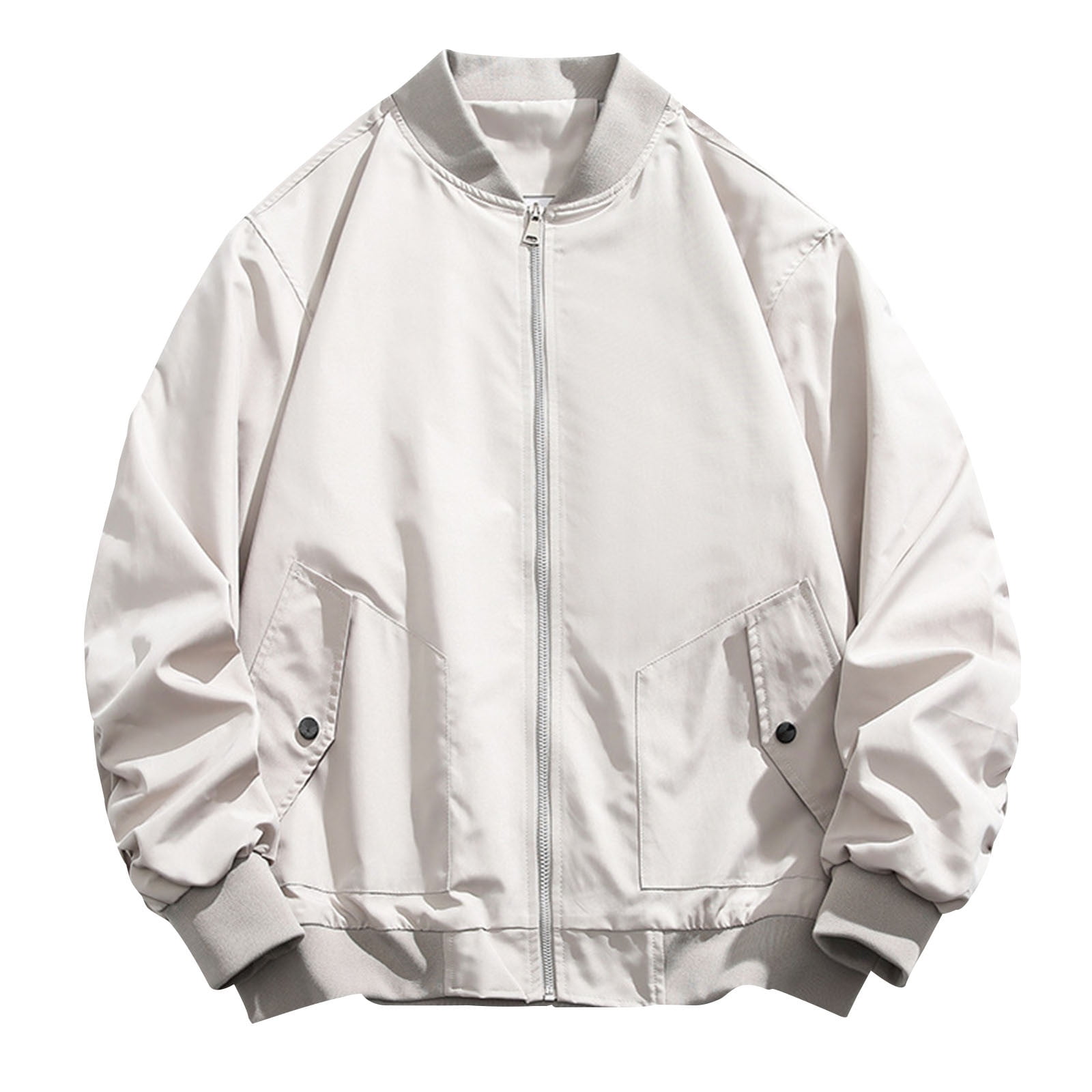 JWZUY Men's Lightweight Bomber Windbreaker Jacket Casual Fall Coat ...