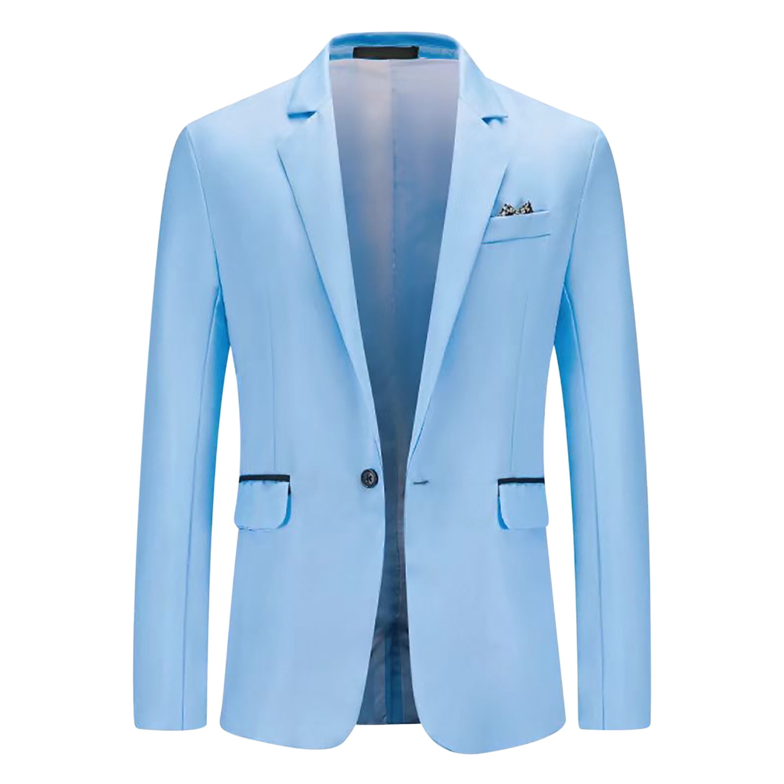 JWZUY Mens Blazer Jacket Regular Fit Stretch Sport Coats Solid Classic ...