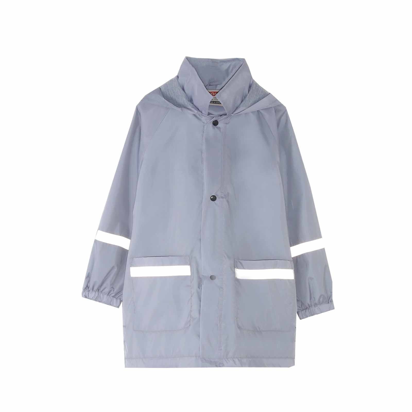 JWZUY Toddler Boy Girl Kids Color Block Zipper Button Rain Jacket ...