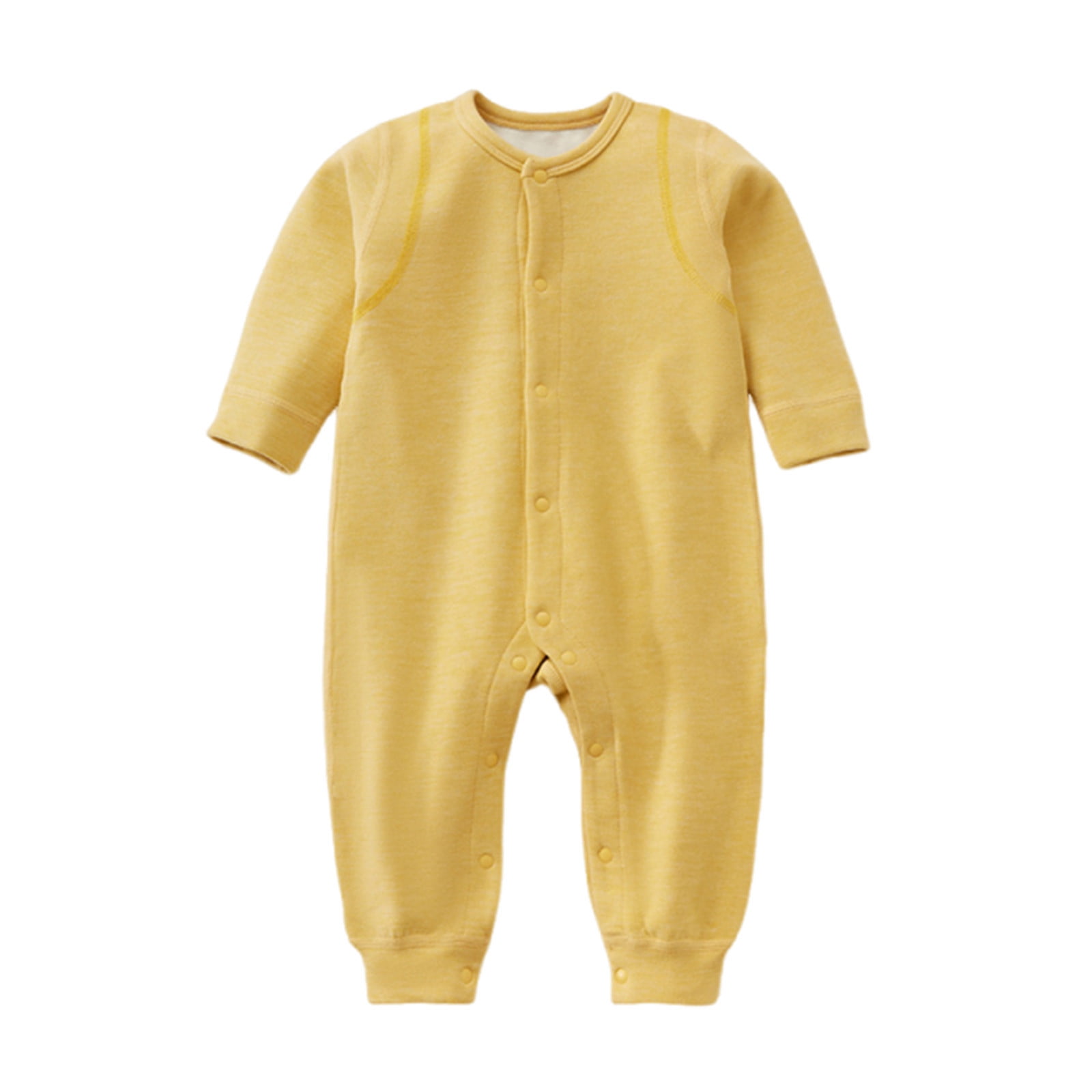 JWZUY Unisex Cotton Long Sleeve One-Piece Jumpsuit Romper - Snap-Up ...