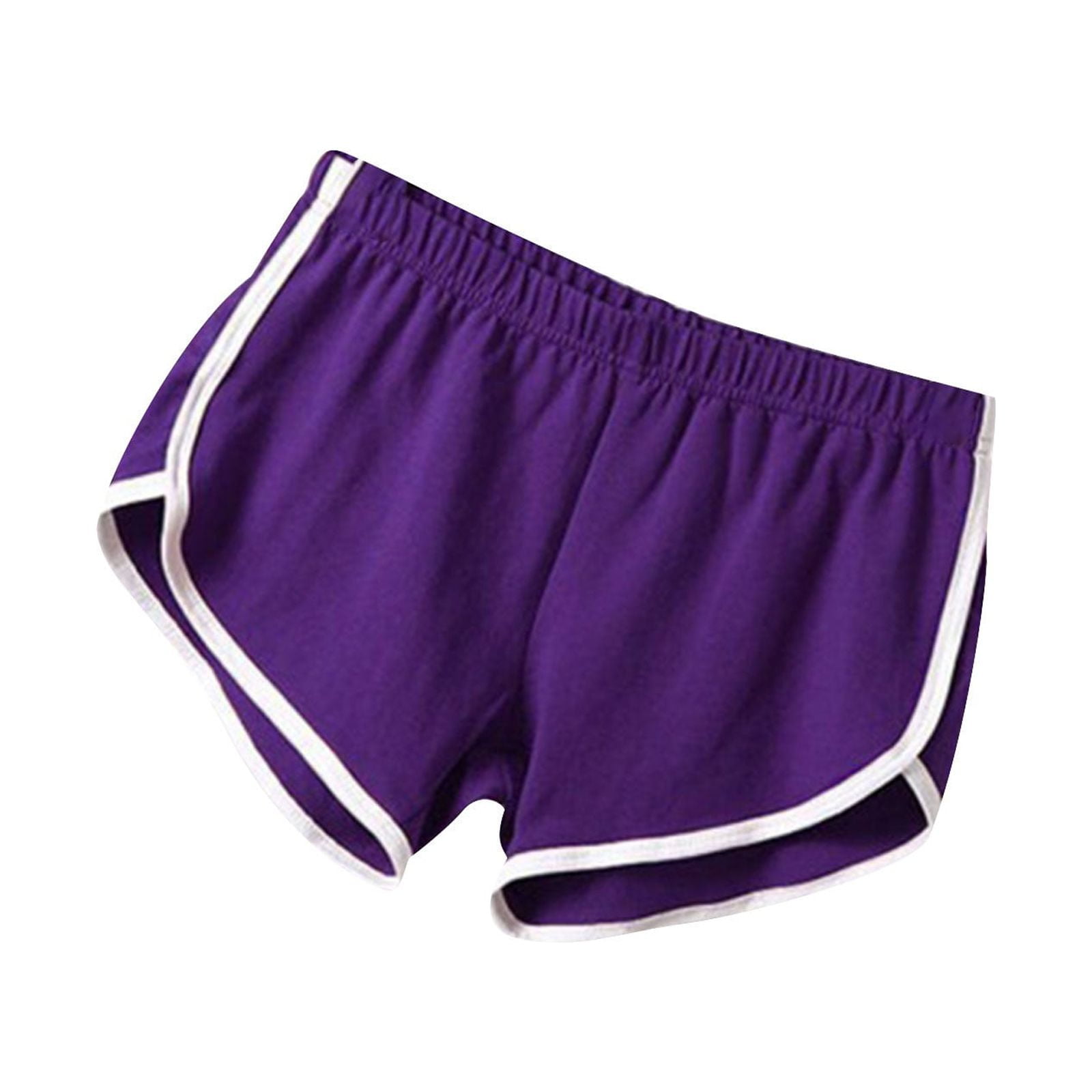 JWZUY Women's Active Sport Shorts Contrast Color Shorts Walking Running ...