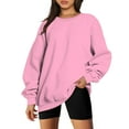 JWZUY Women's Oversized Fleece Sweatshirts Long Sleeve Crew Neck Pullover Sweatshirt Casual Tops ...